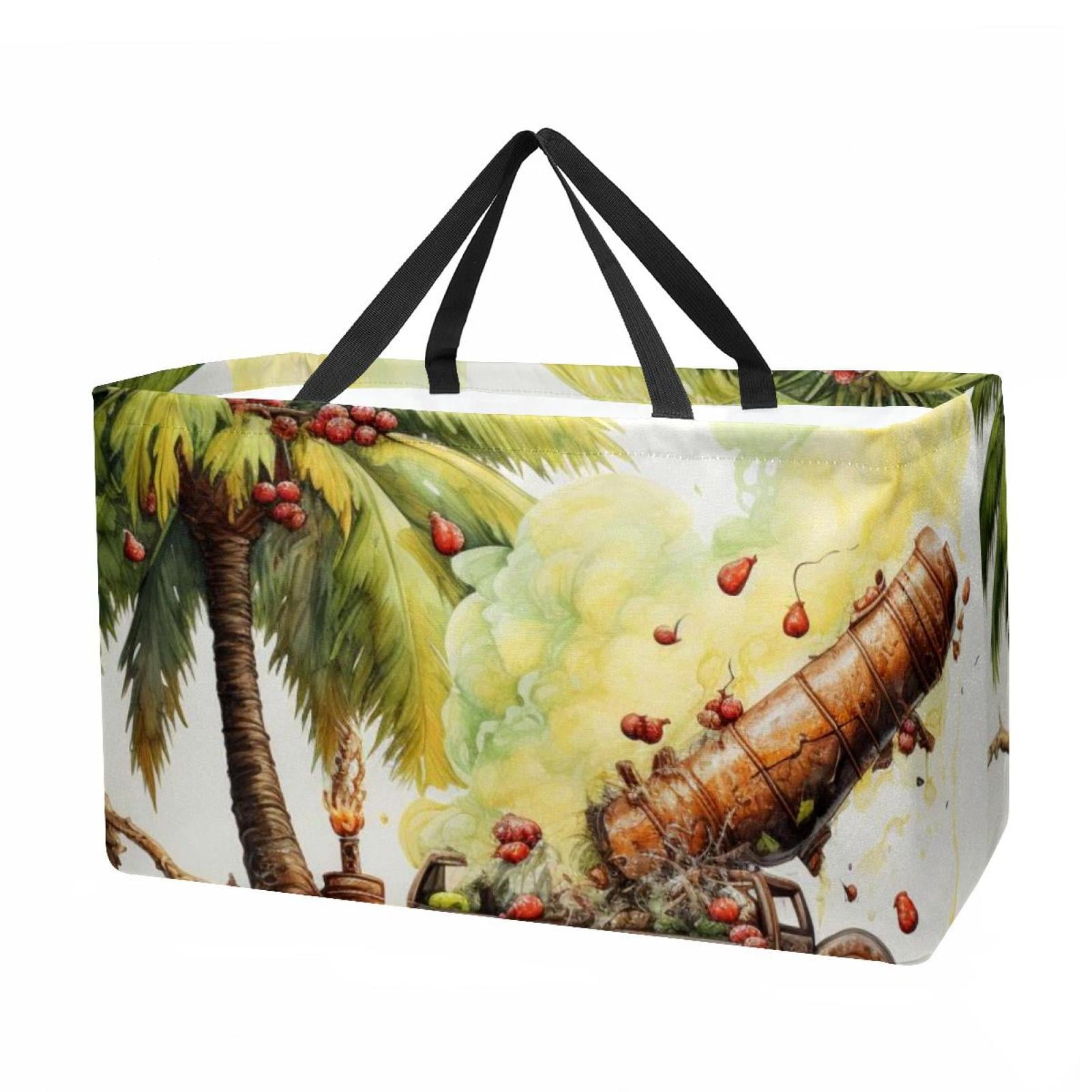 Coconut Tree Large Foldable Laundry Organizer Bag with Oxford Cloth ...