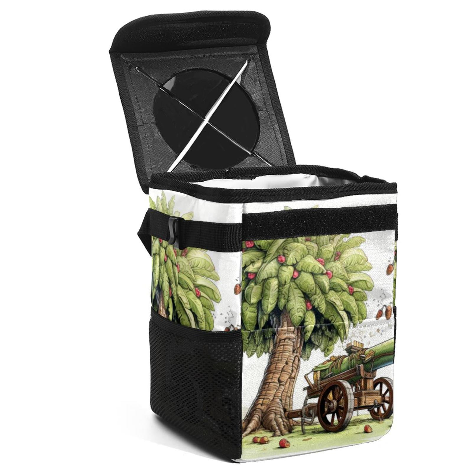 Coconut Tree Mini Trash Can Car Garbage Can Car Trash Can - Foldable ...