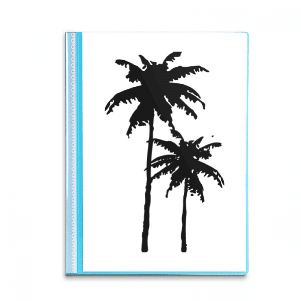 Coconut Tree Outline Beach Book Sheet Protectors Portfolio Binder ...