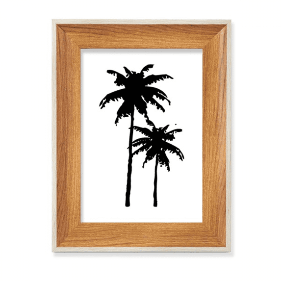 Coconut Tree Outline Beach Desktop Wooden Photo Frame Display Picture ...