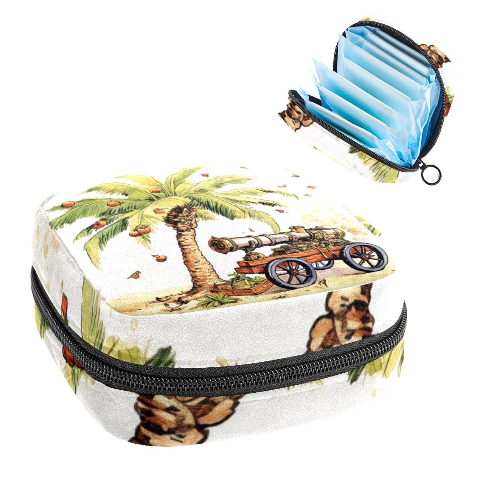 Coconut Tree Pad Bag Period Bag Small Travel Pouch - Ideal Sanitary ...