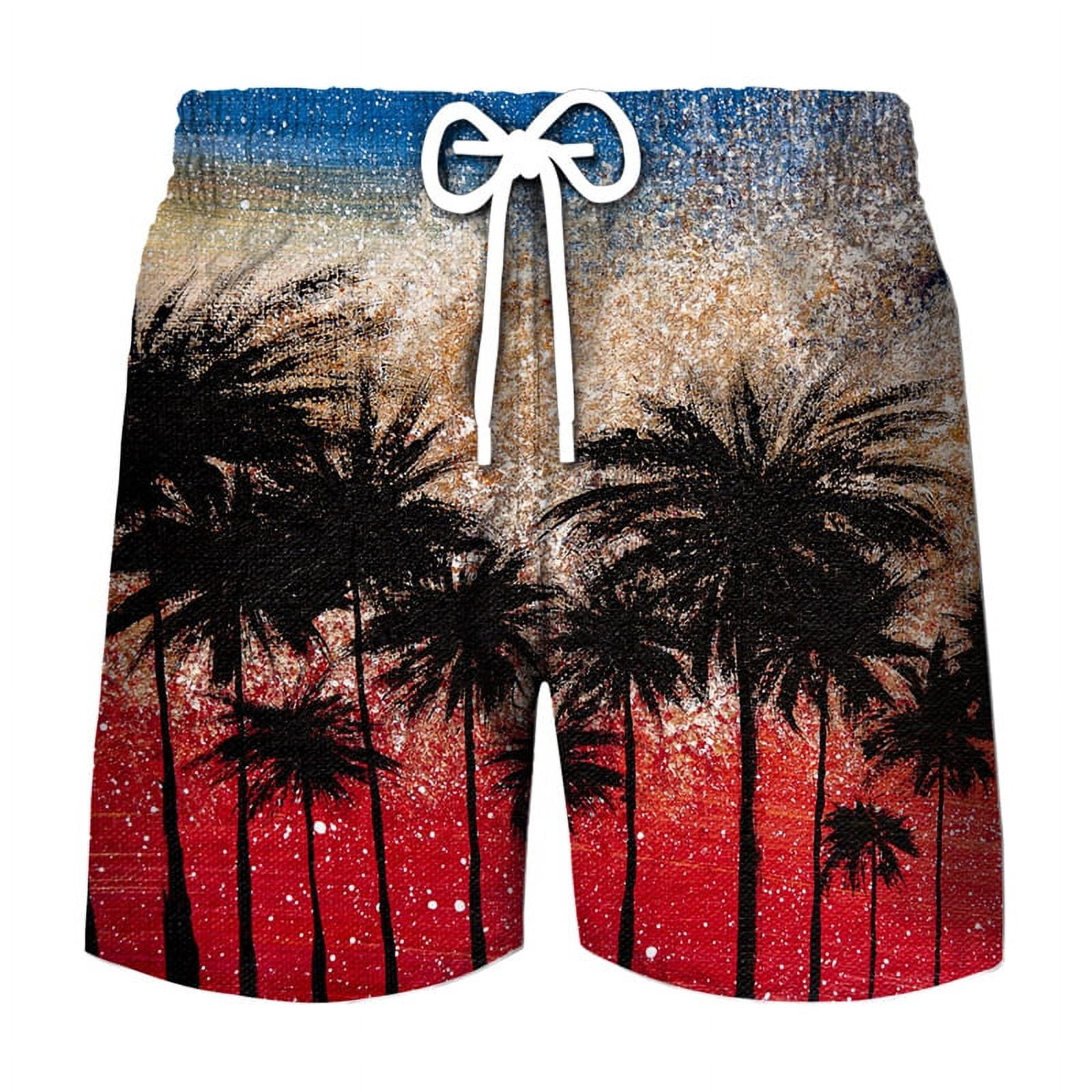 Coconut Tree Pattern Surfing Board Shorts Pants Men Sport 3D Print ...