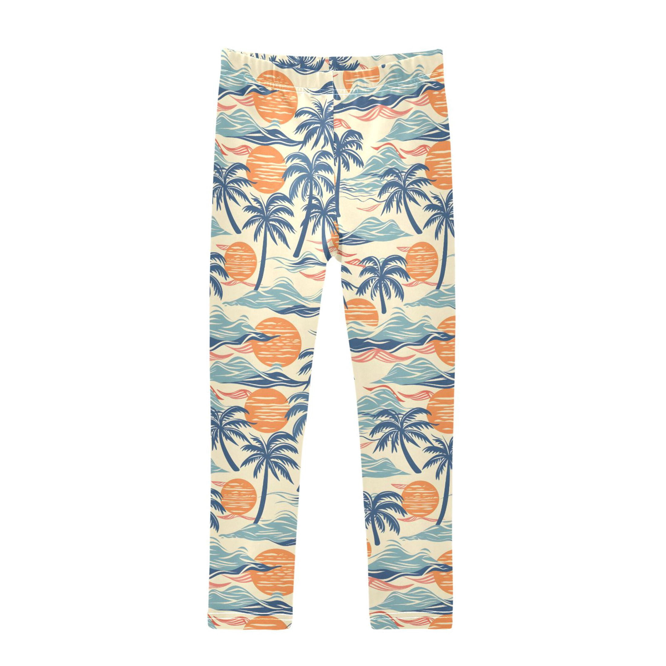 Coconut Tree Printed Leggings Yoga Pants for in 4t to 10t - Walmart.com