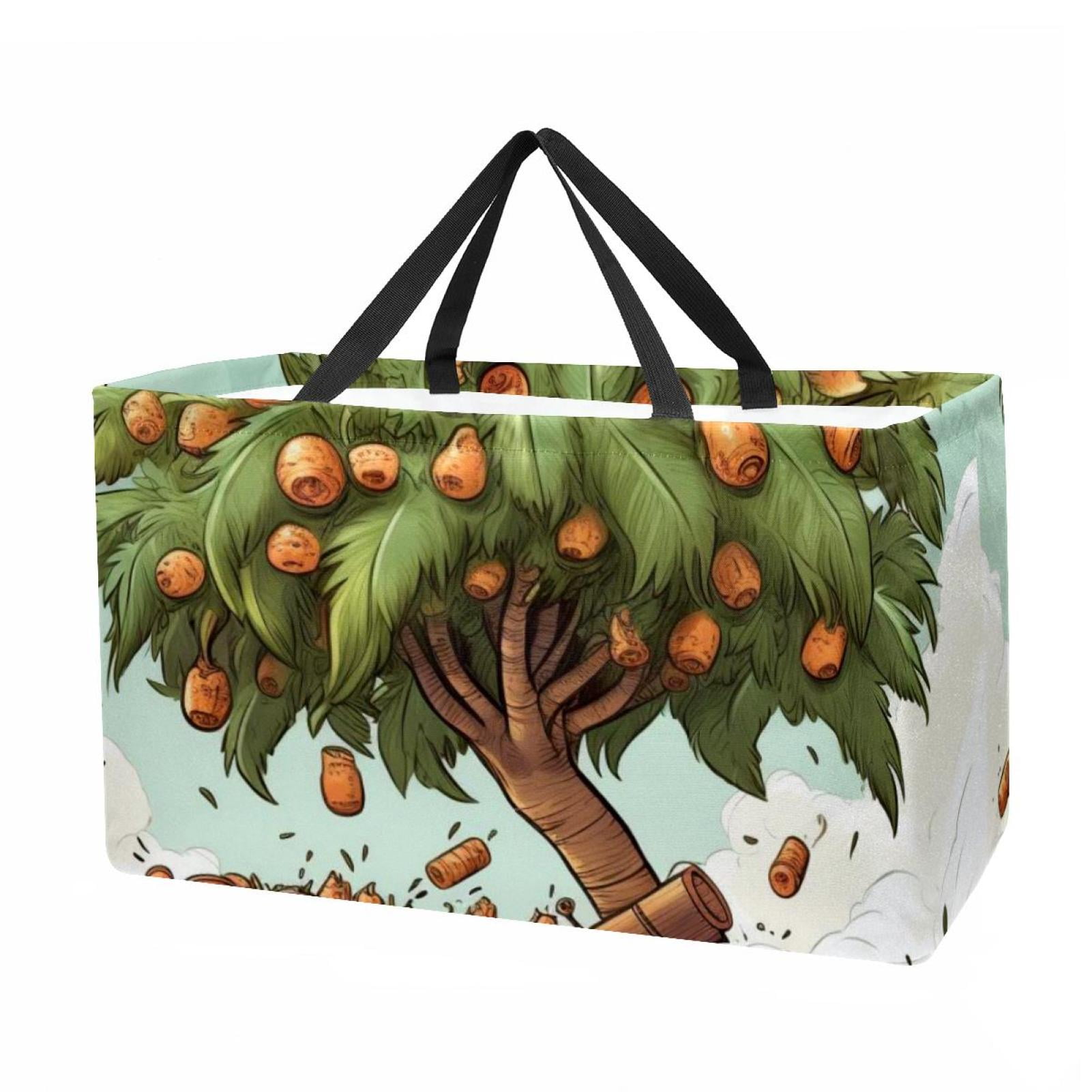 Coconut Tree Reusable Large Capacity Foldable Grocery Bags and Shopping ...