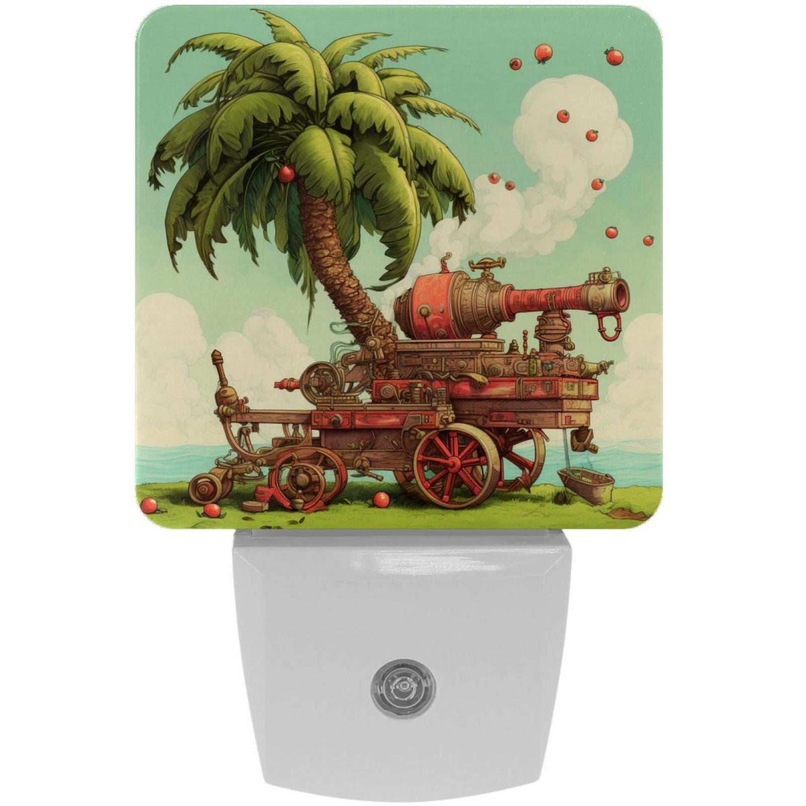 Coconut Tree & Stupid Cannon Enhance Your Space with LED Square Night ...