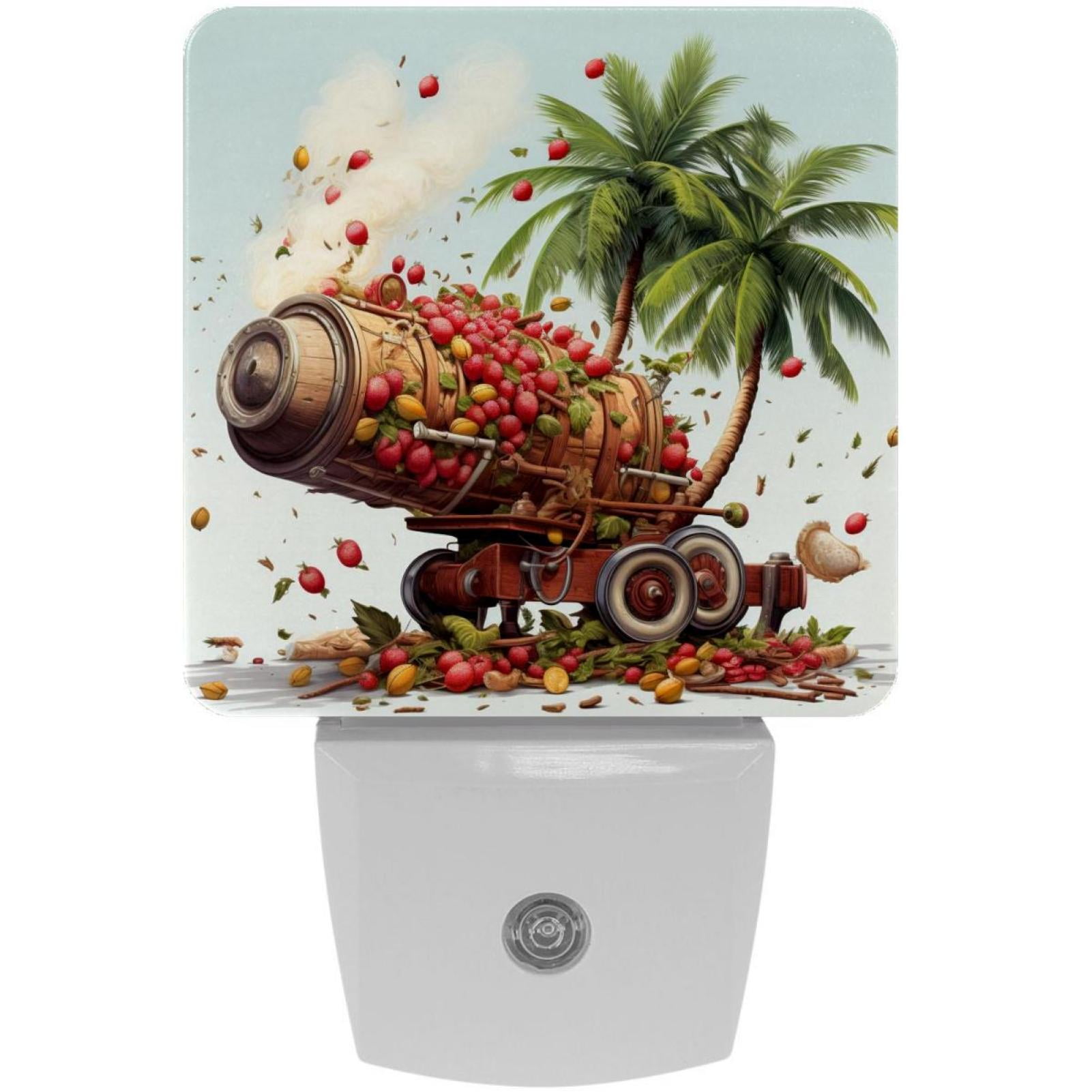 Coconut Tree & Stupid Cannon LED Square Night Light - Energy Efficient ...