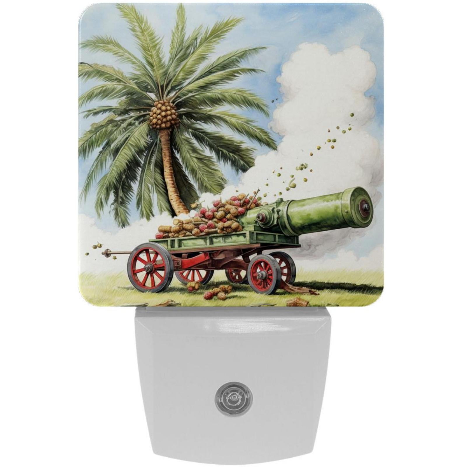 Coconut Tree & Stupid Cannon LED Square Night Light - Energy Efficient ...