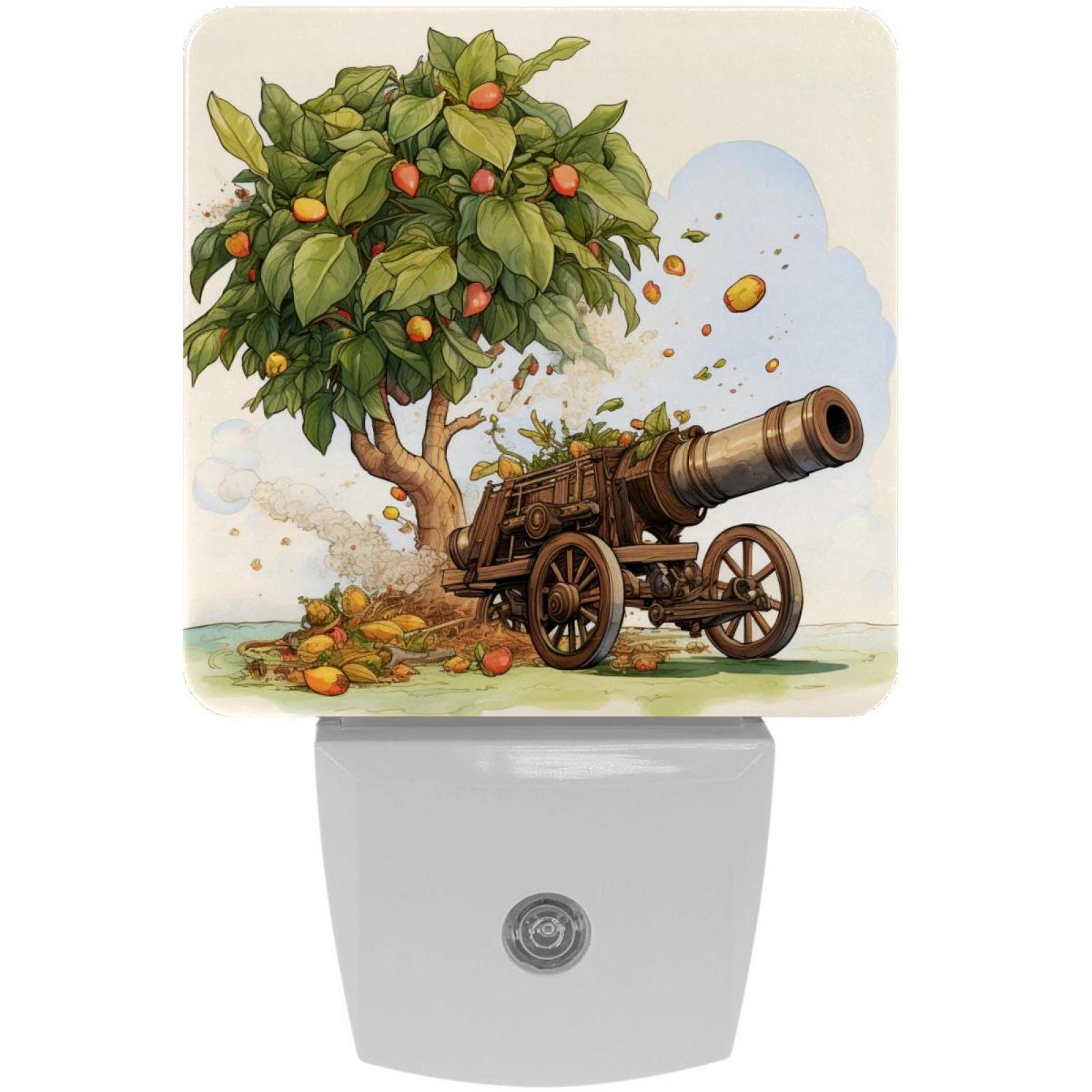 Coconut Tree & Stupid Cannon LED Square Night Lights: Compact and ...