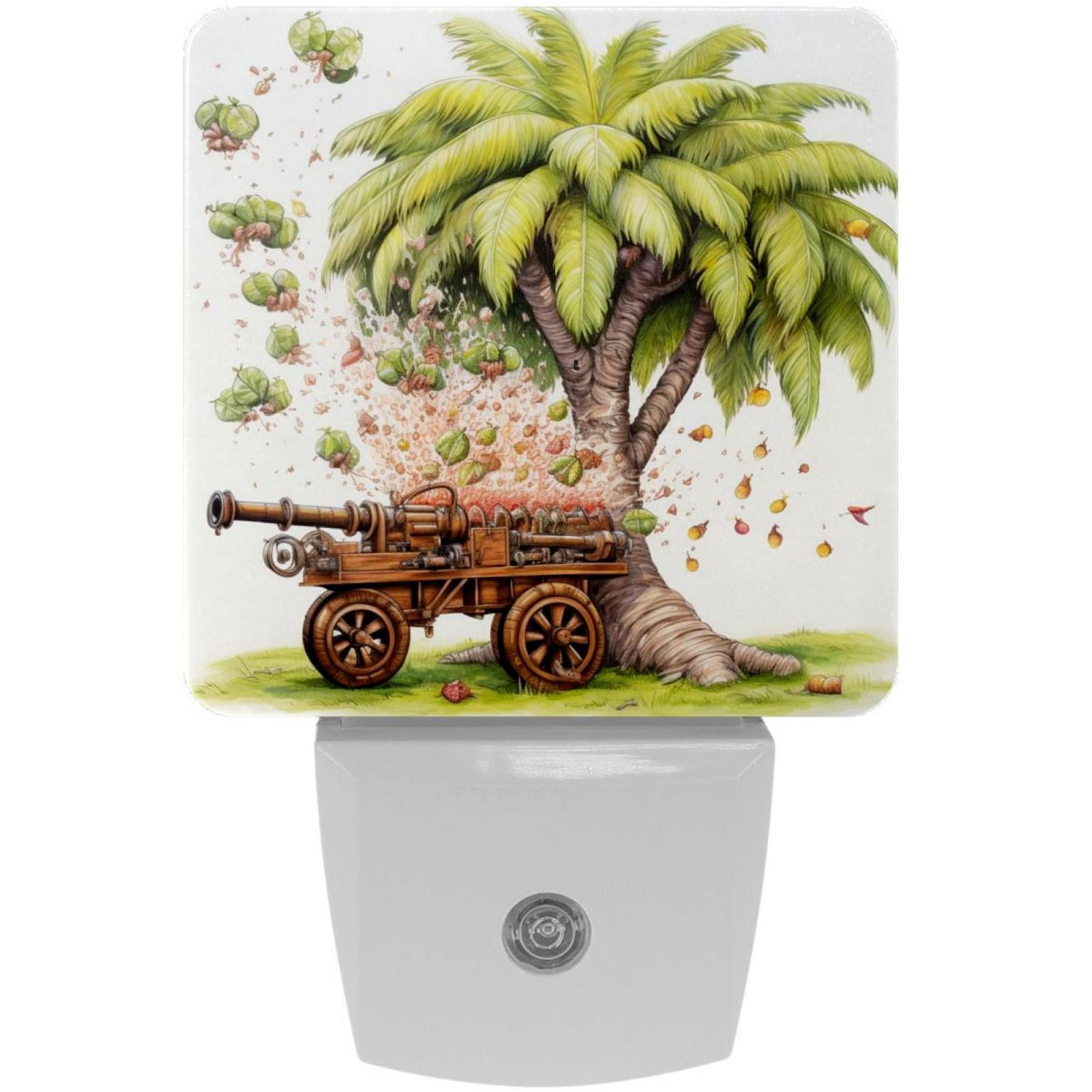 Coconut Tree & Stupid Cannon LED Square Night Lights - Energy Efficient ...