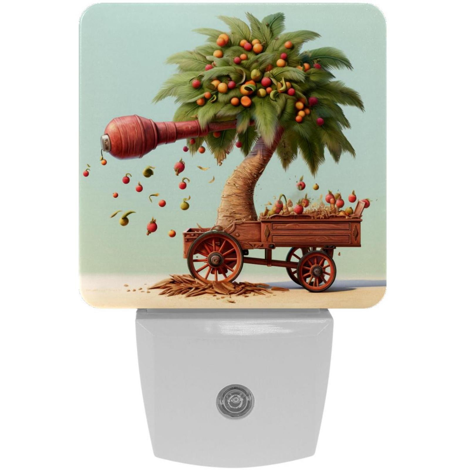 Coconut Tree & Stupid Cannon LED Square Night Lights - Energy Efficient ...