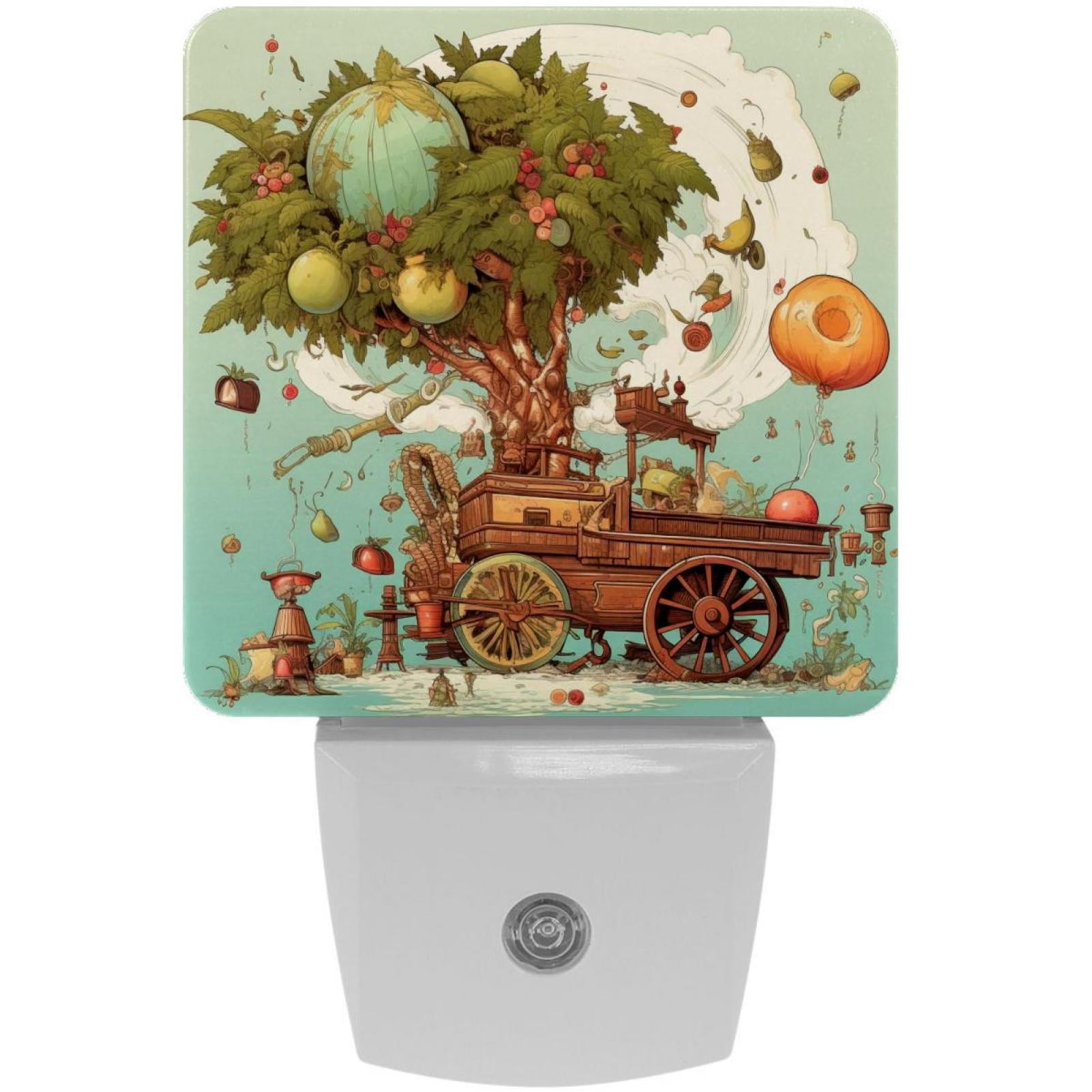 Coconut Tree & Stupid Cannon LED Square Night Lights - Energy Efficient ...