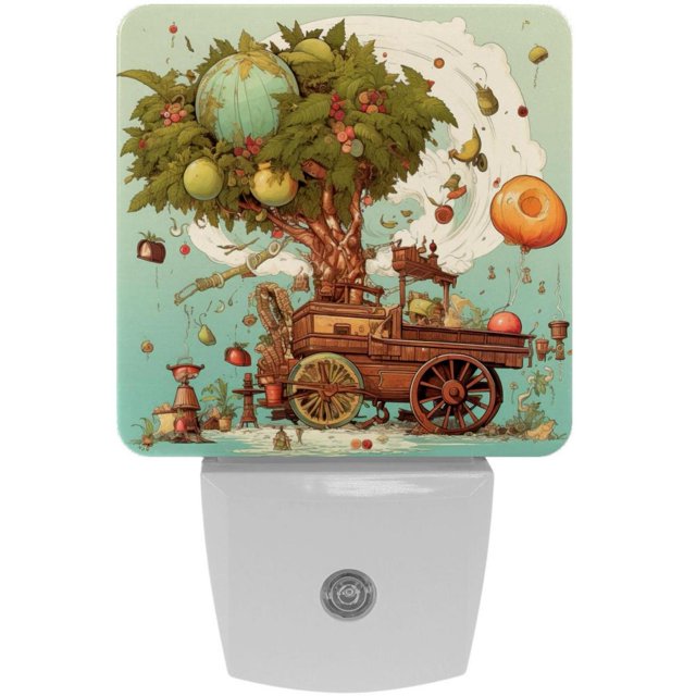 Coconut Tree & Stupid Cannon LED Square Night Lights - Energy Efficient ...