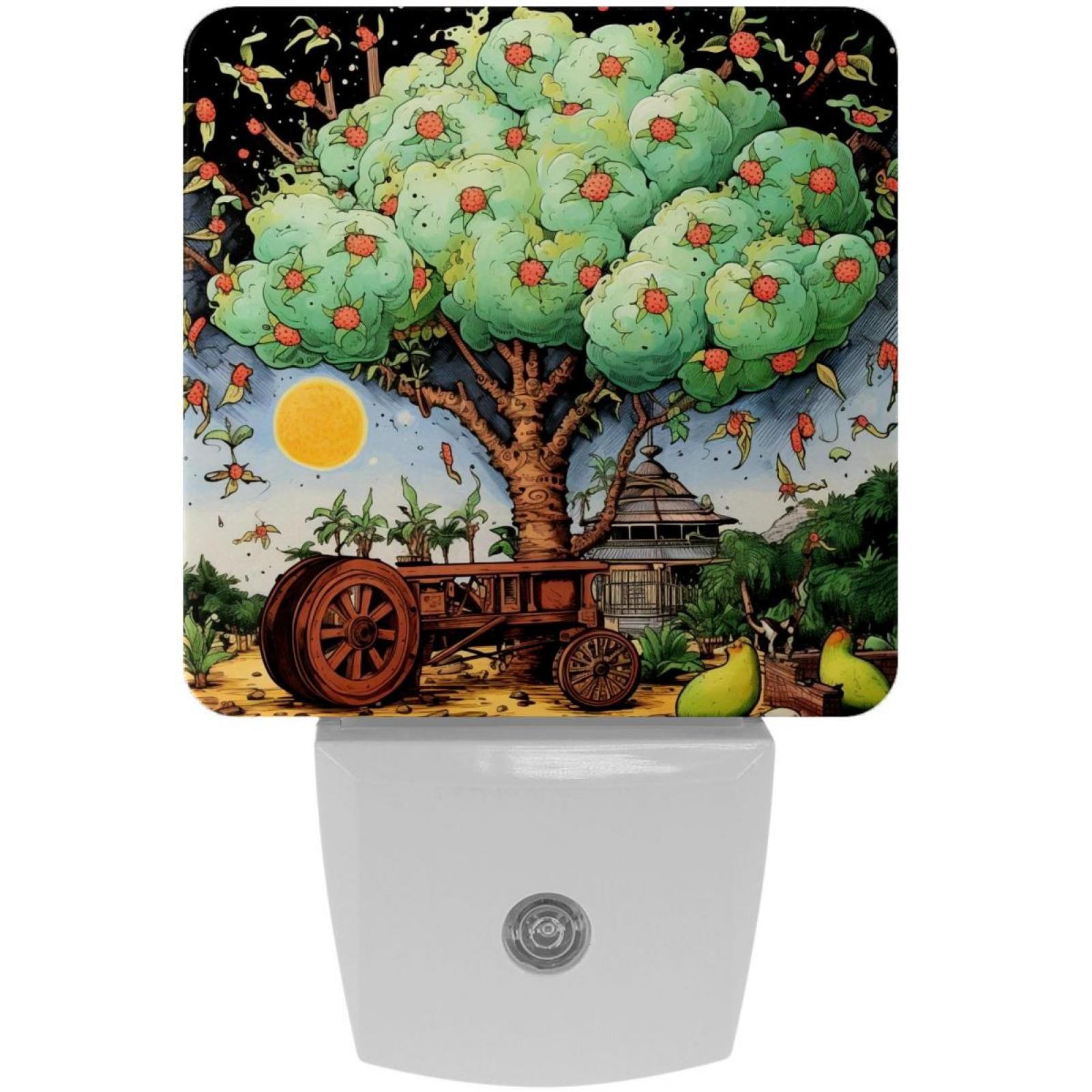 Coconut Tree & Stupid Cannon LED Square Night Lights- Energy Efficient ...