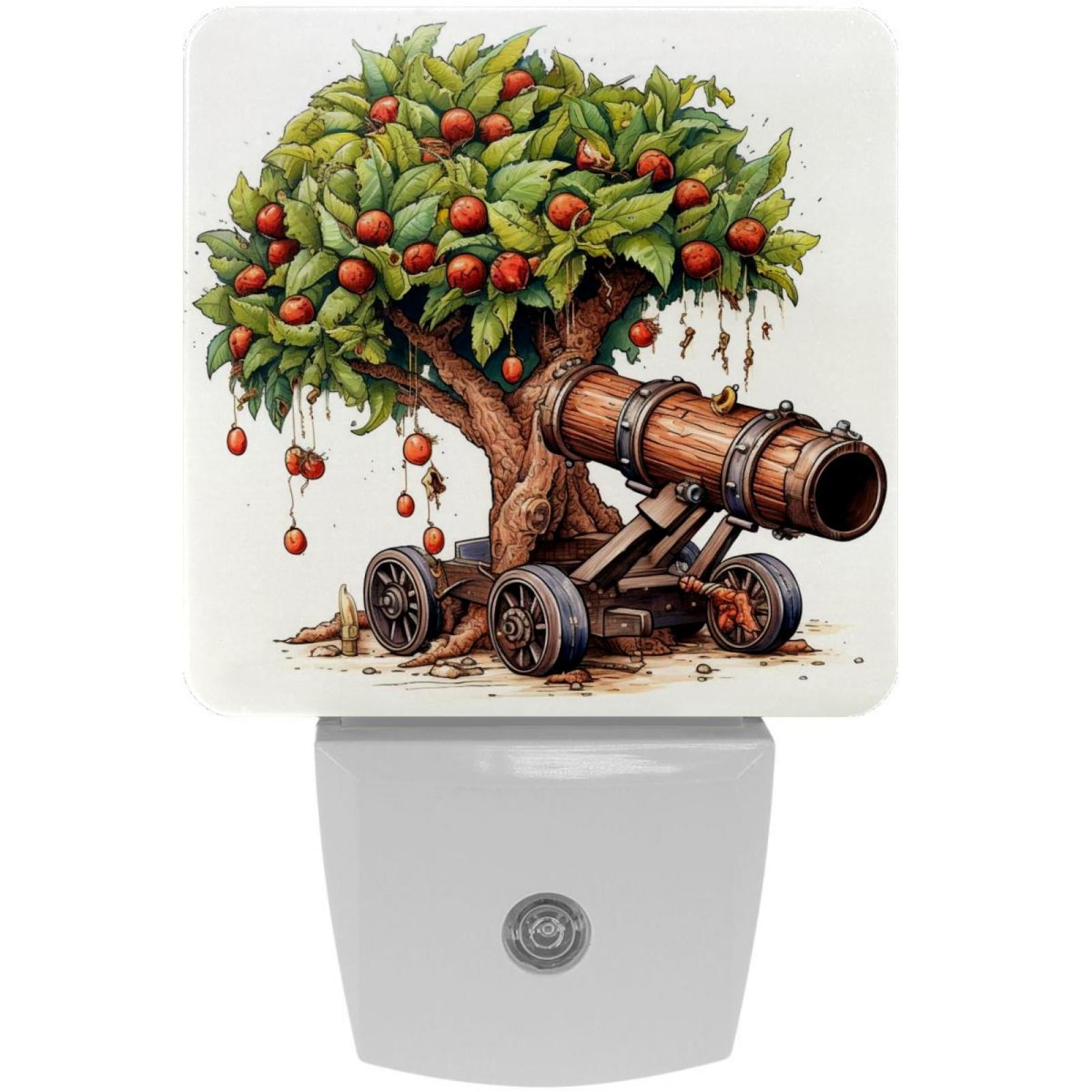 Coconut Tree & Stupid Cannon LED Square Night Lights- Energy Efficient ...