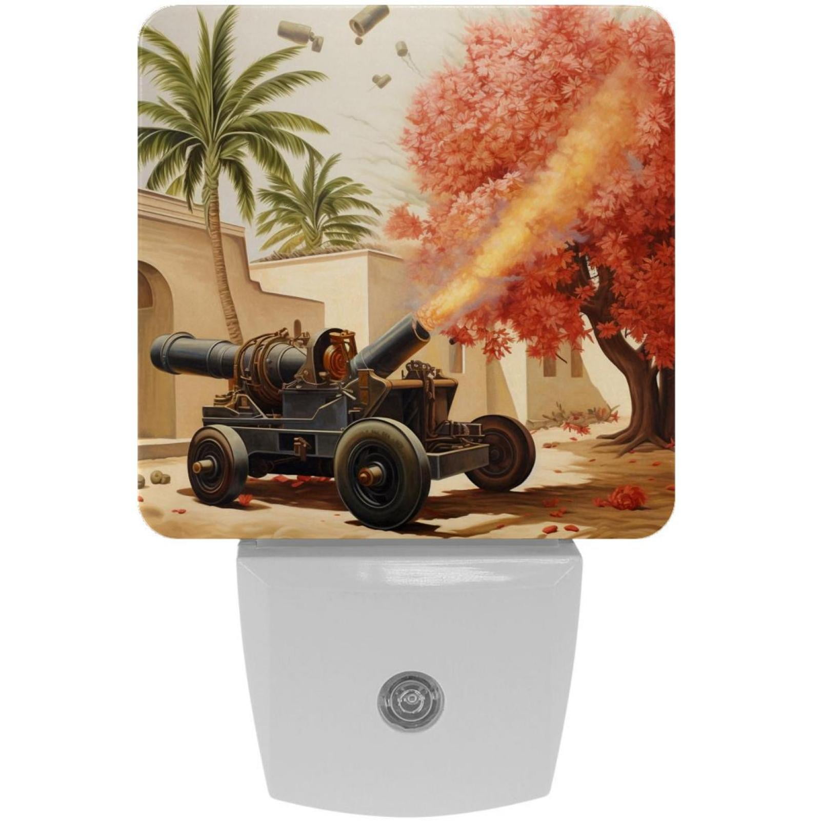 Coconut Tree & Stupid Cannon LED Square Night Lights - Modern Design ...