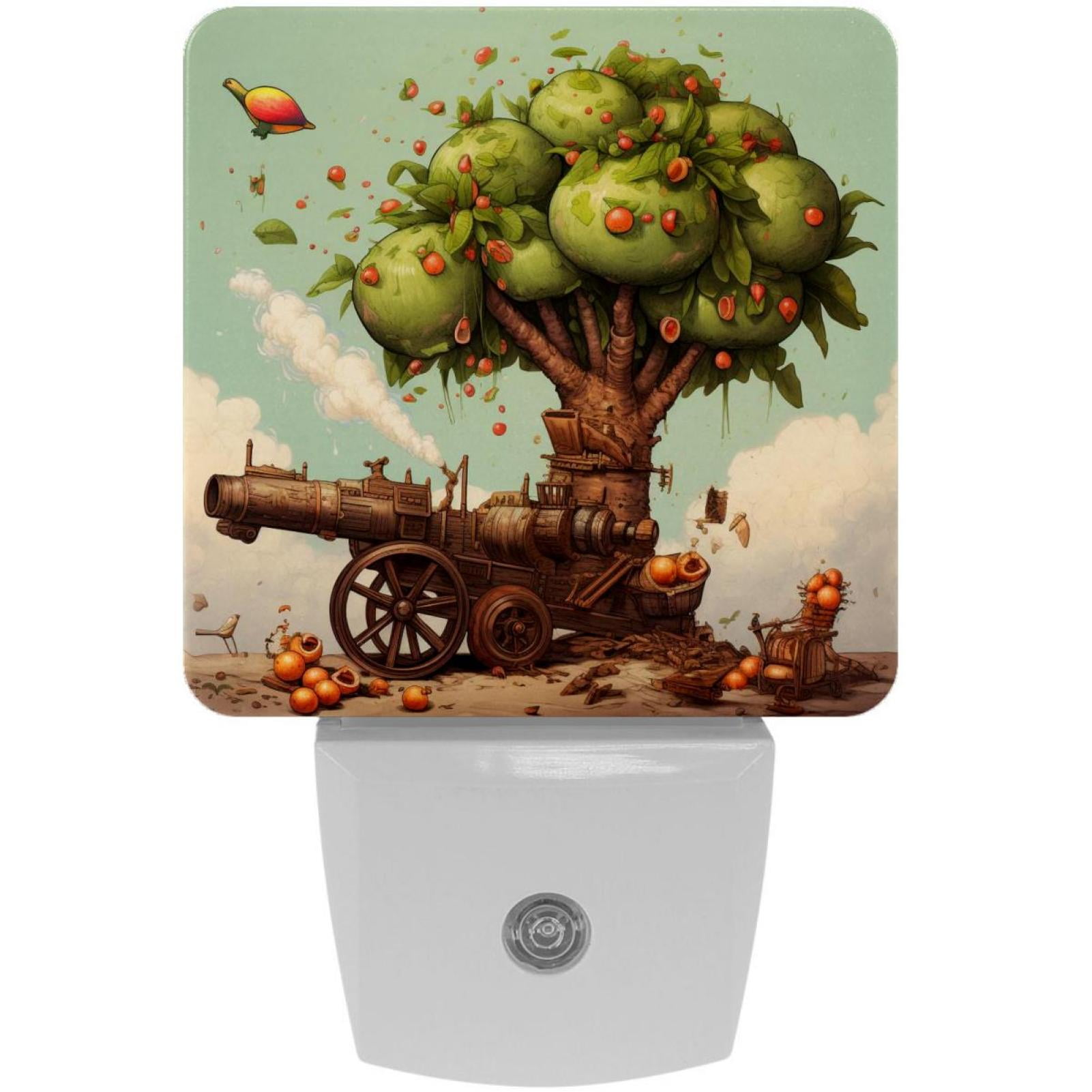 Coconut Tree & Stupid Cannon LED Square Night Lights - Modern Design ...