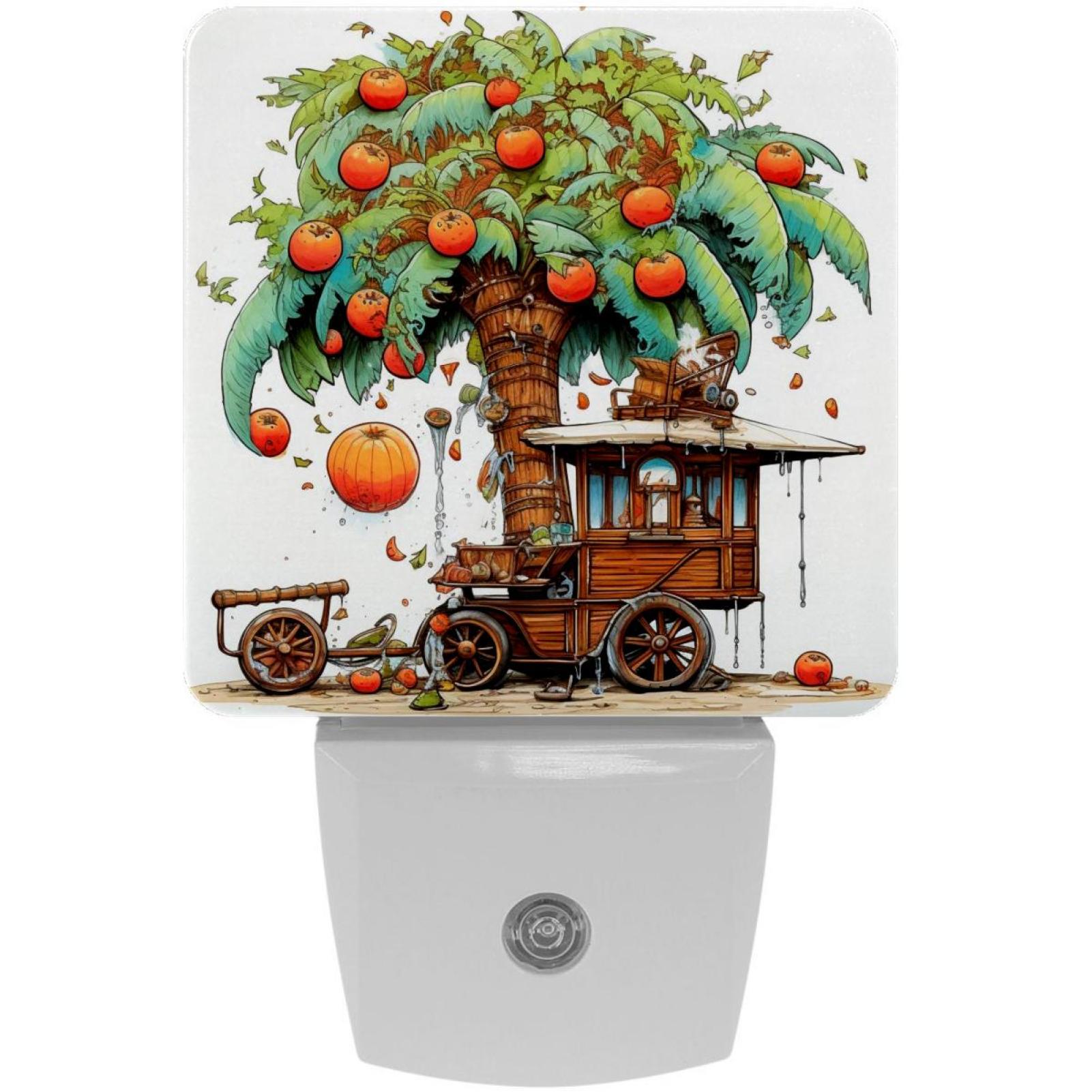 Coconut Tree & Stupid Cannon LED Square Night Lights - Modern and ...