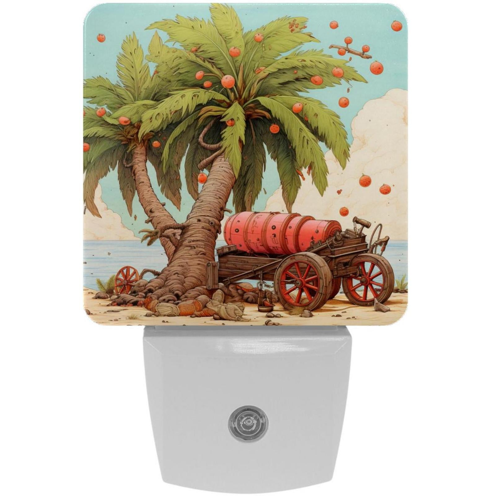 Coconut Tree & Stupid Cannon LED Square Night Lights - Portable and ...