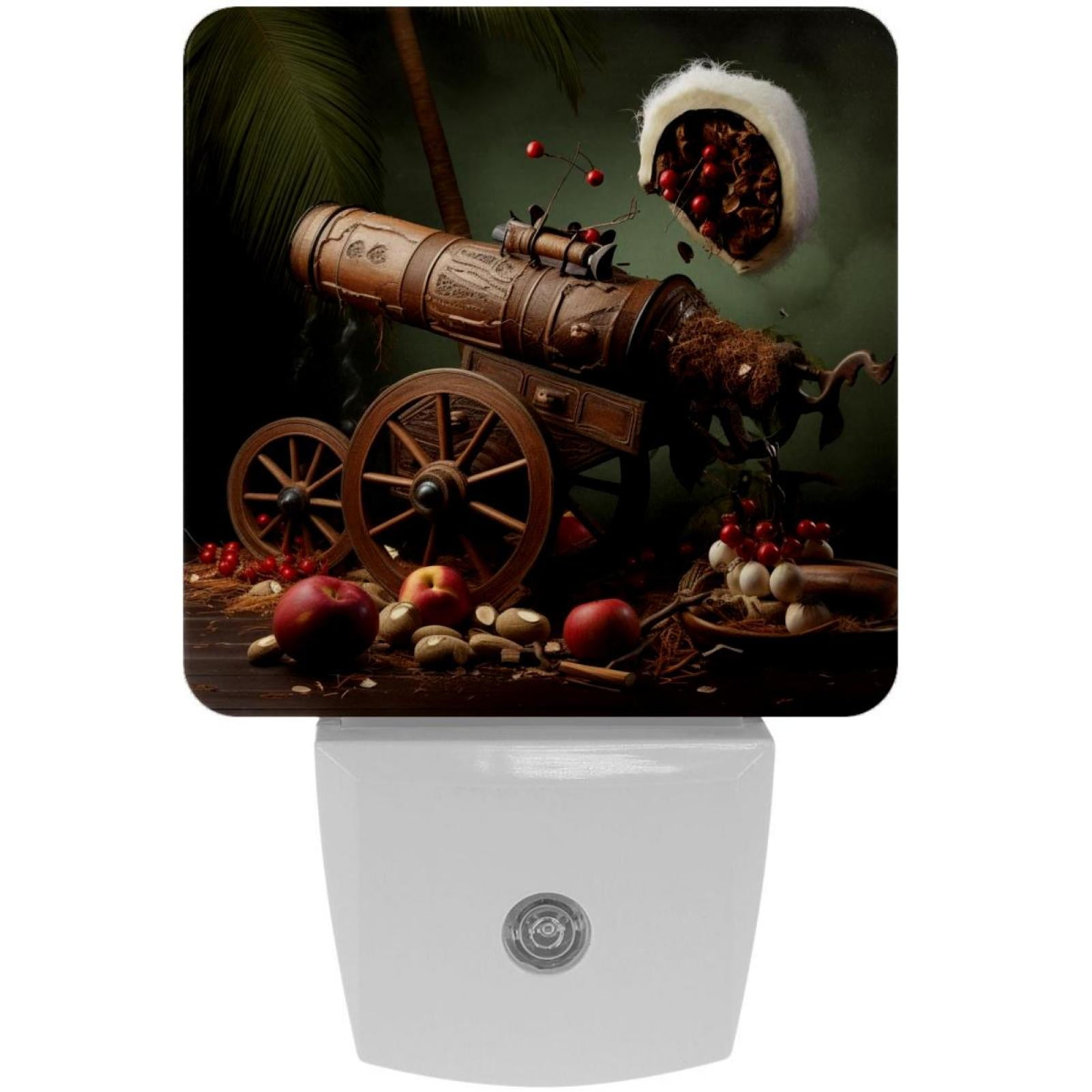 Coconut Tree & Stupid Cannon LED Square Night Lights - Small and Bright ...