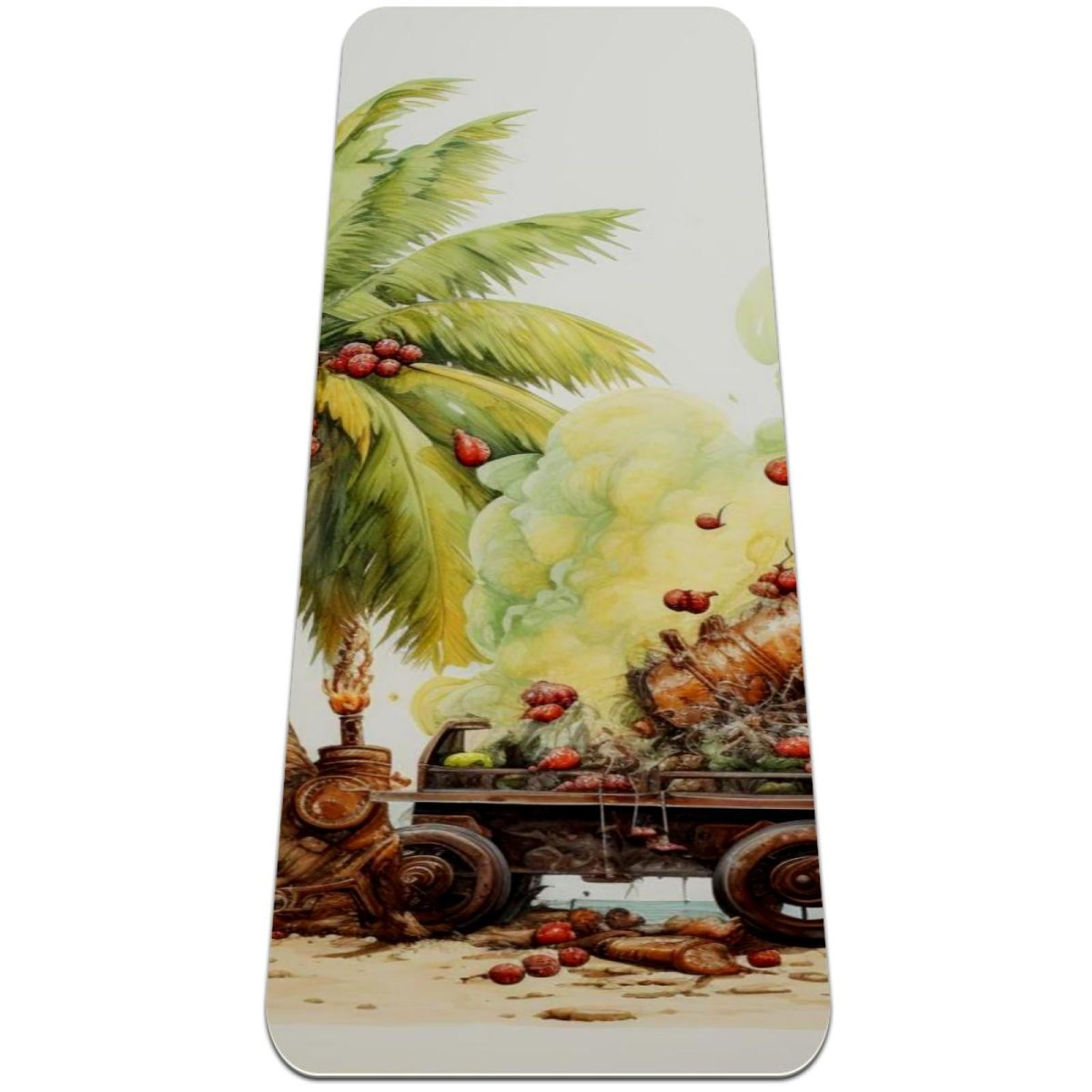 Coconut Tree & Stupid Cannon TPE Yoga Mat - Comfortable & Workout Mat ...