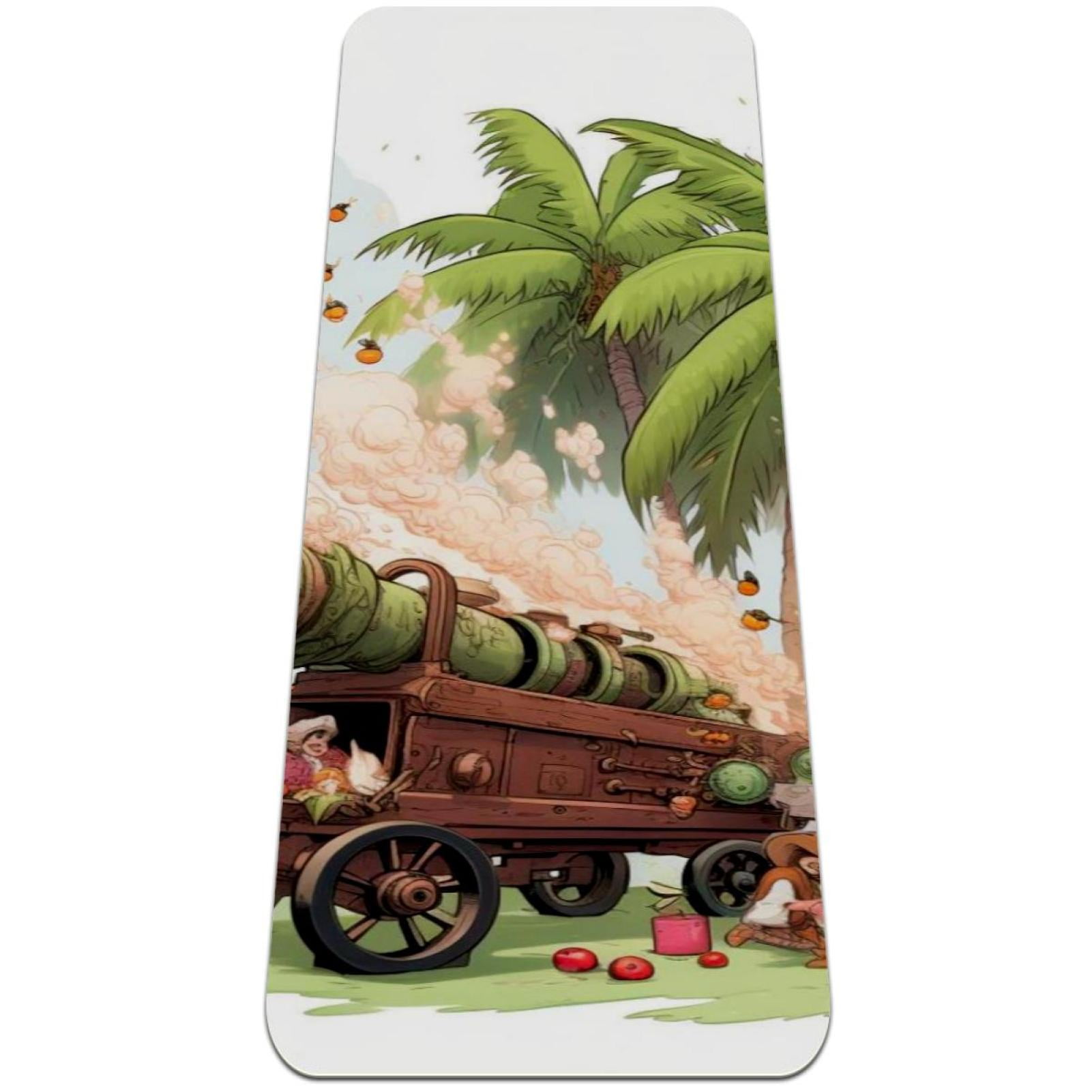 Coconut Tree & Stupid Cannon TPE Yoga Mat - Lightweight & Exercise Mat ...