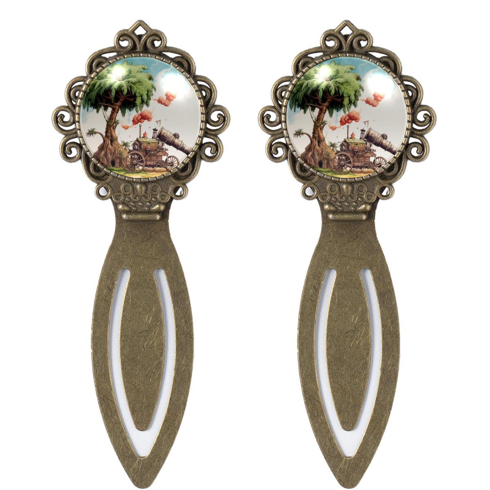 Coconut Tree & Stupid Cannon Vintage Copper-colored Lace Bookmarks ...