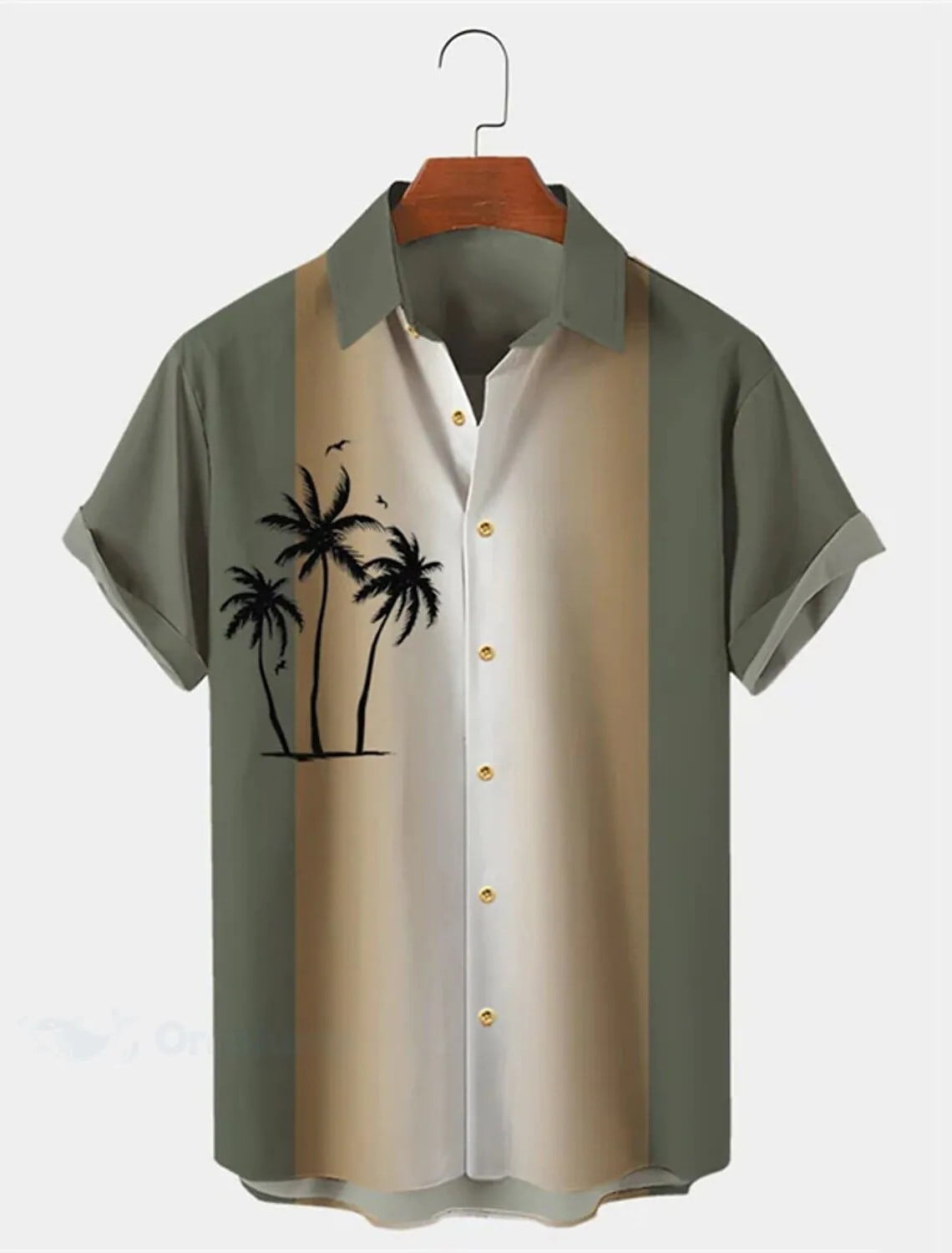 Coconut Tree Summer Hawaiian Shirt Unisex Shirt Palm Turndown Street ...