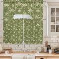 Coconut Tree Swag Curtains Valance and Tier Set, Tropical Plant Summer ...