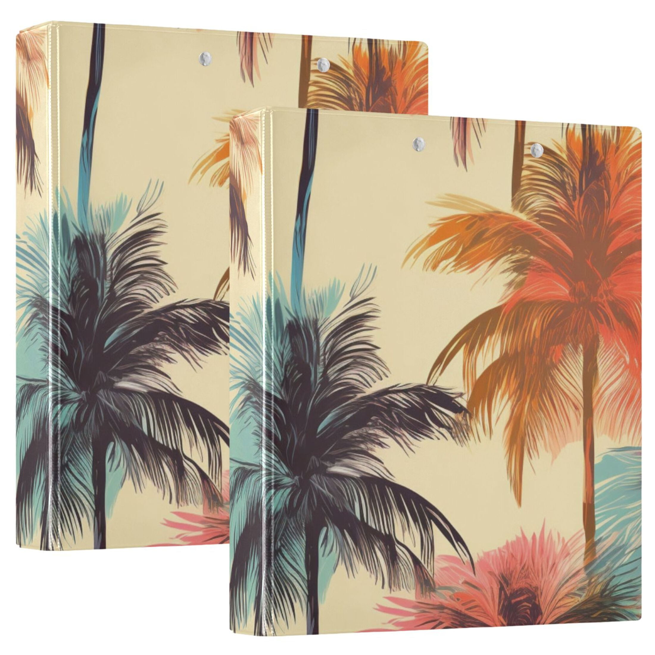 Coconut Trees 3 Ring Binders 1.5 inch Hardcover File Folders with ...