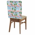 Coconut Trees Chair Back Covers Set of 4 Tropical Palm Tree Pink Flower ...