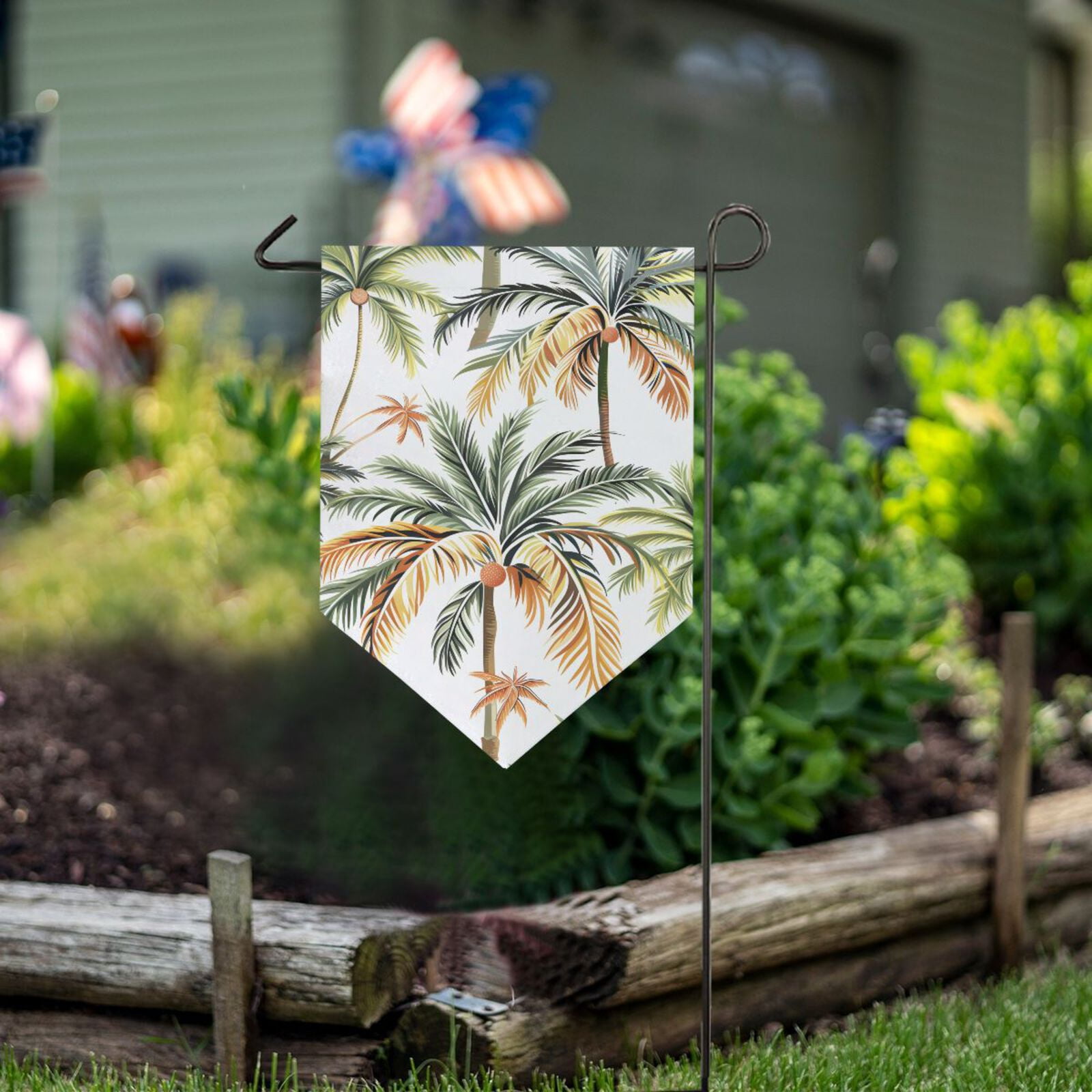 Coconut Trees Full Garden Flag 18" x 12.5" Double Sided Yard Lawn ...