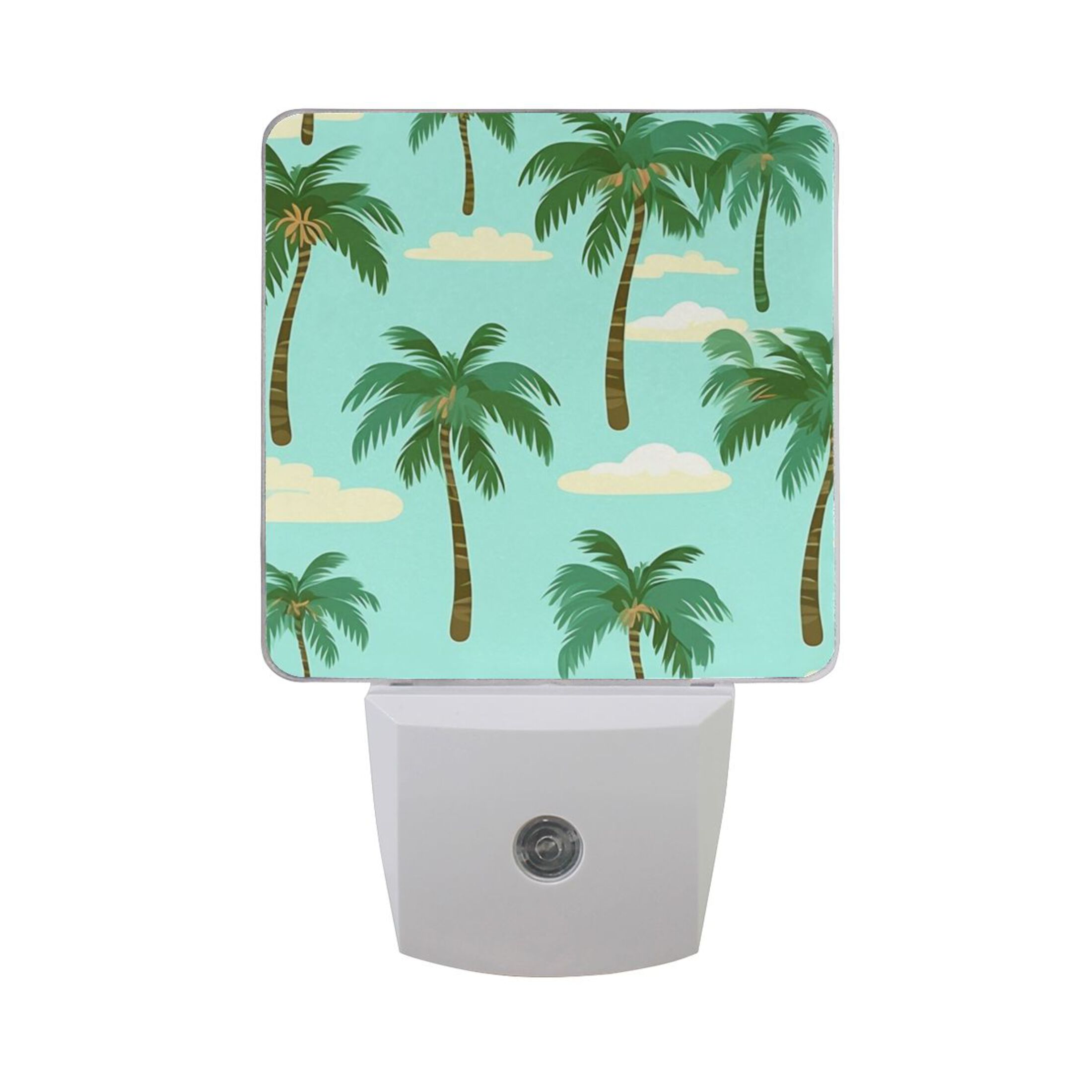 Coconut Trees Night Light LED Dusk to Dawn Auto Sensor Night Lamp Plug ...