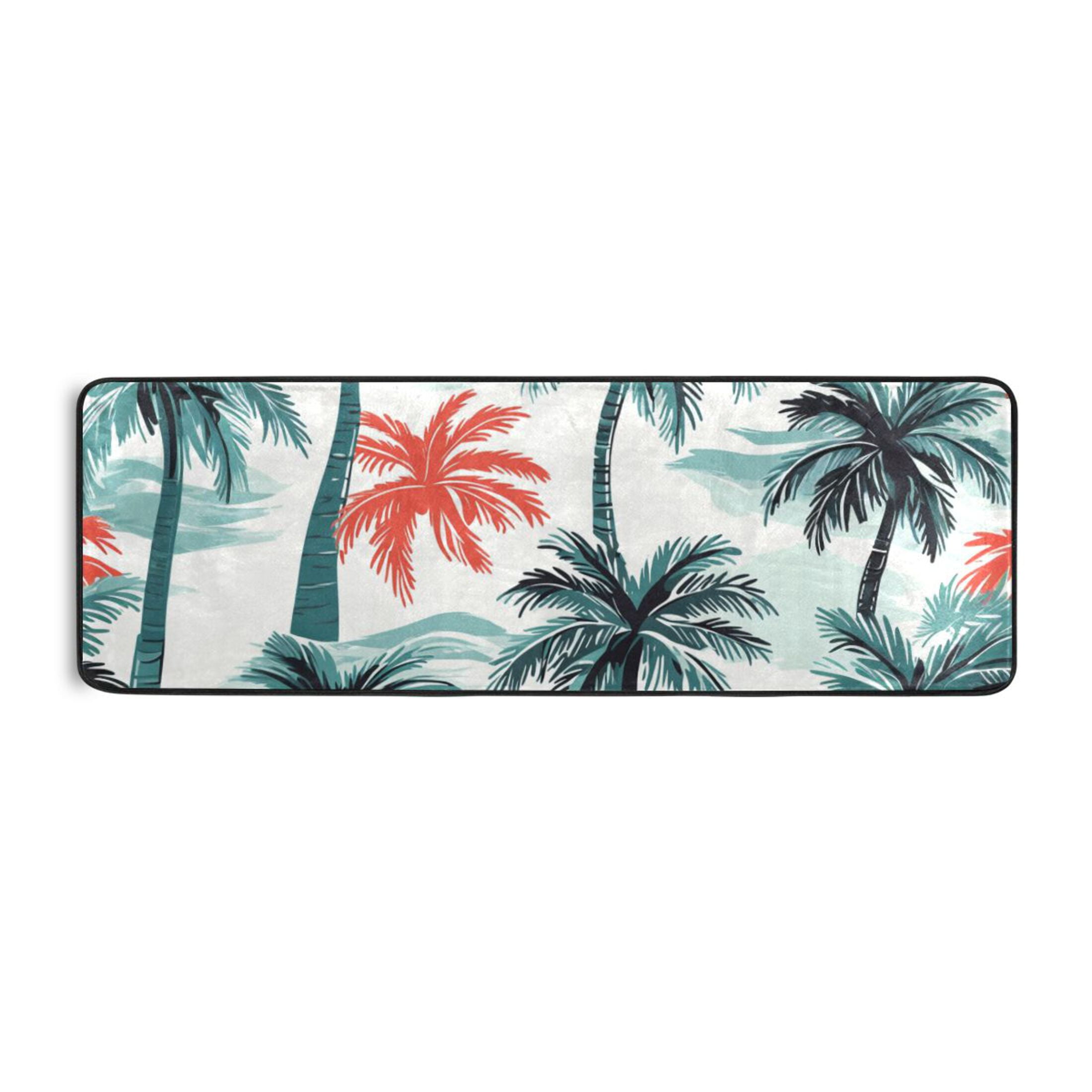 Coconut Trees Runner Rug for Hallways Kitchen Non Slip 2'x 6' Washable ...
