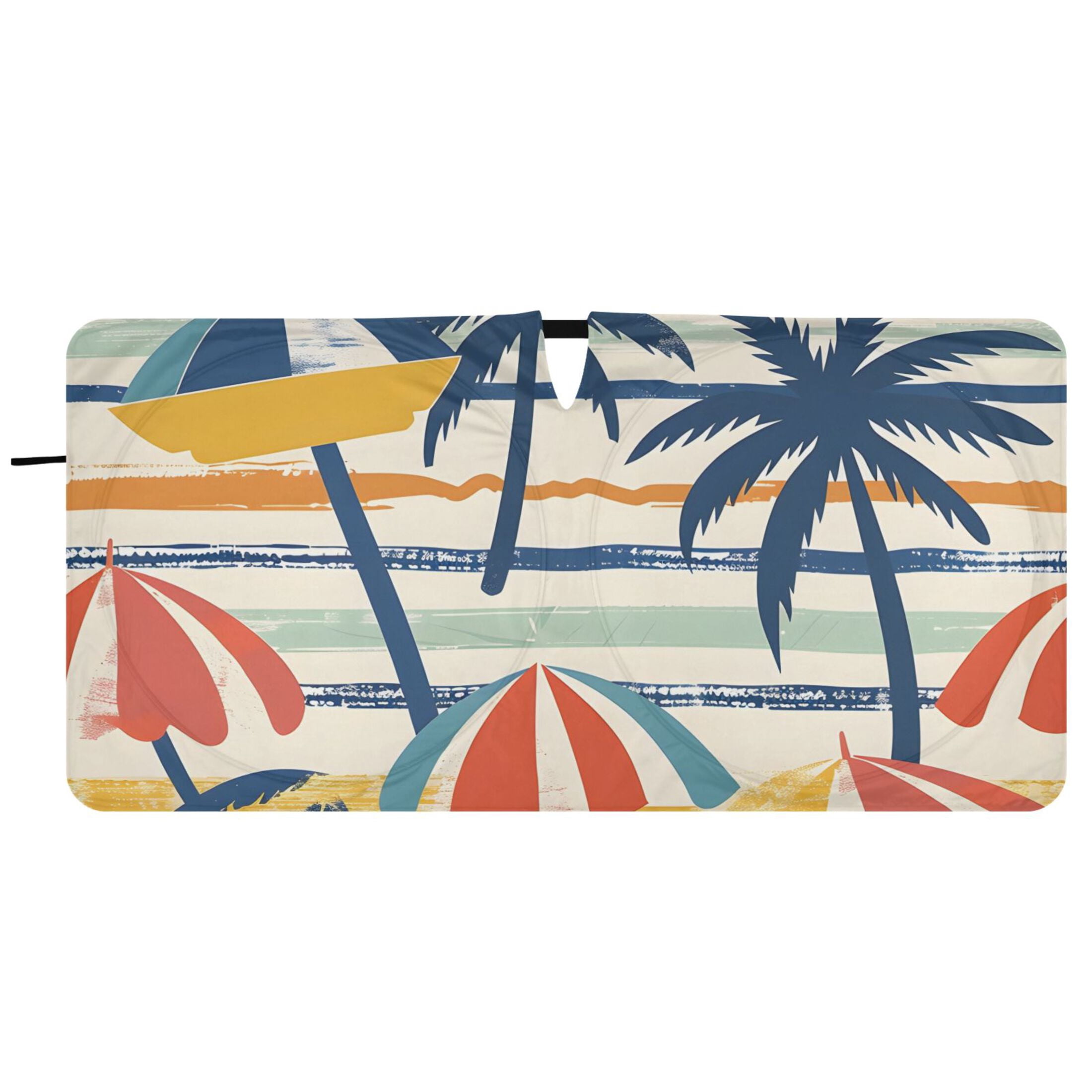 Coconut Trees Summer Umbrellas Car Windshield Sun Shade Foldable Front ...
