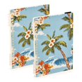 Coconut Trees Waves Flowers Retro Hawaii Notebook Detachable Coil ...