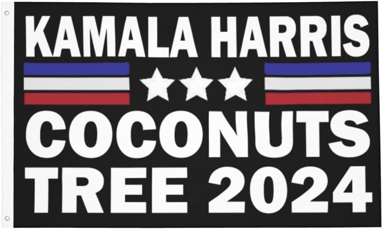 Coconuts Tree Patriotic Kamala Harris 2024 Flag 3x5 Double Sided ...
