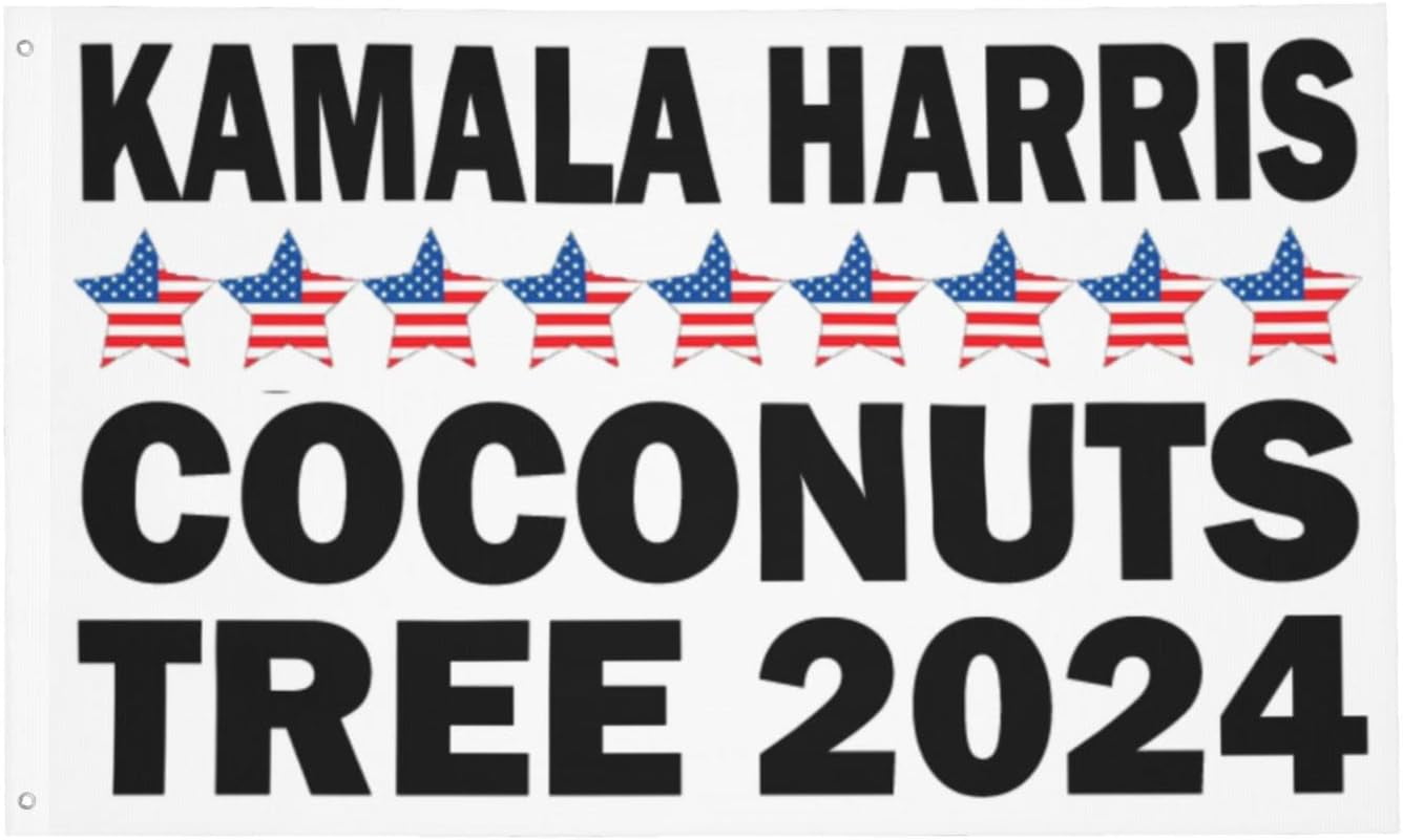 Coconuts Tree Patriotic Kamala Harris 2024 Flags 3x5 Double Sided ...