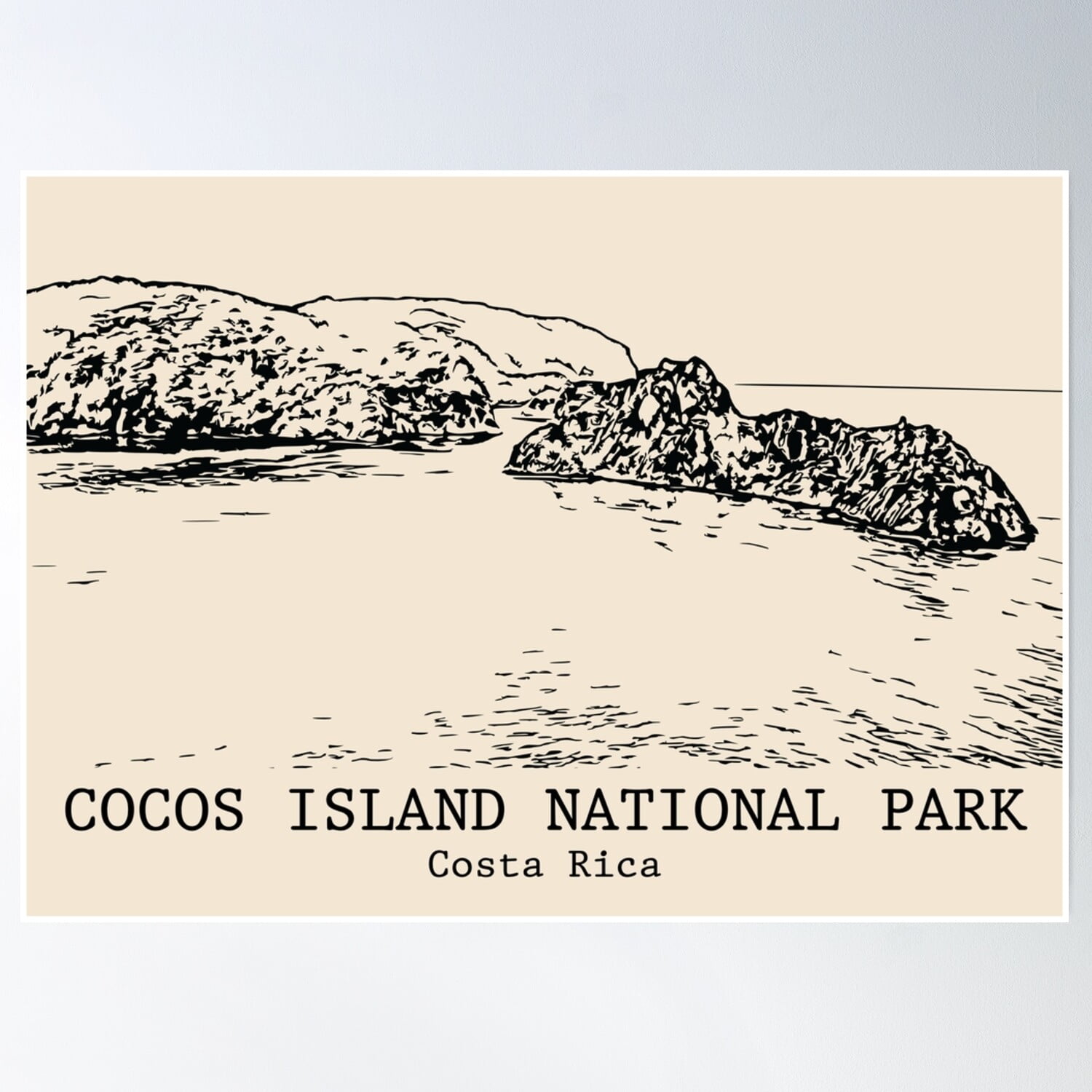 Cocos Island National Park - Costa Rica Poster Wall Art, Modern Wall ...