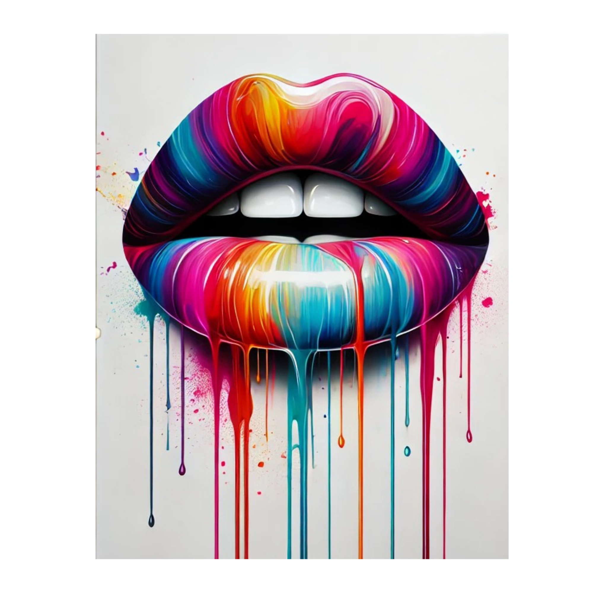 Cocosmile Art Lip Poster - Woman's Lips Print - Color DrCP Art ...