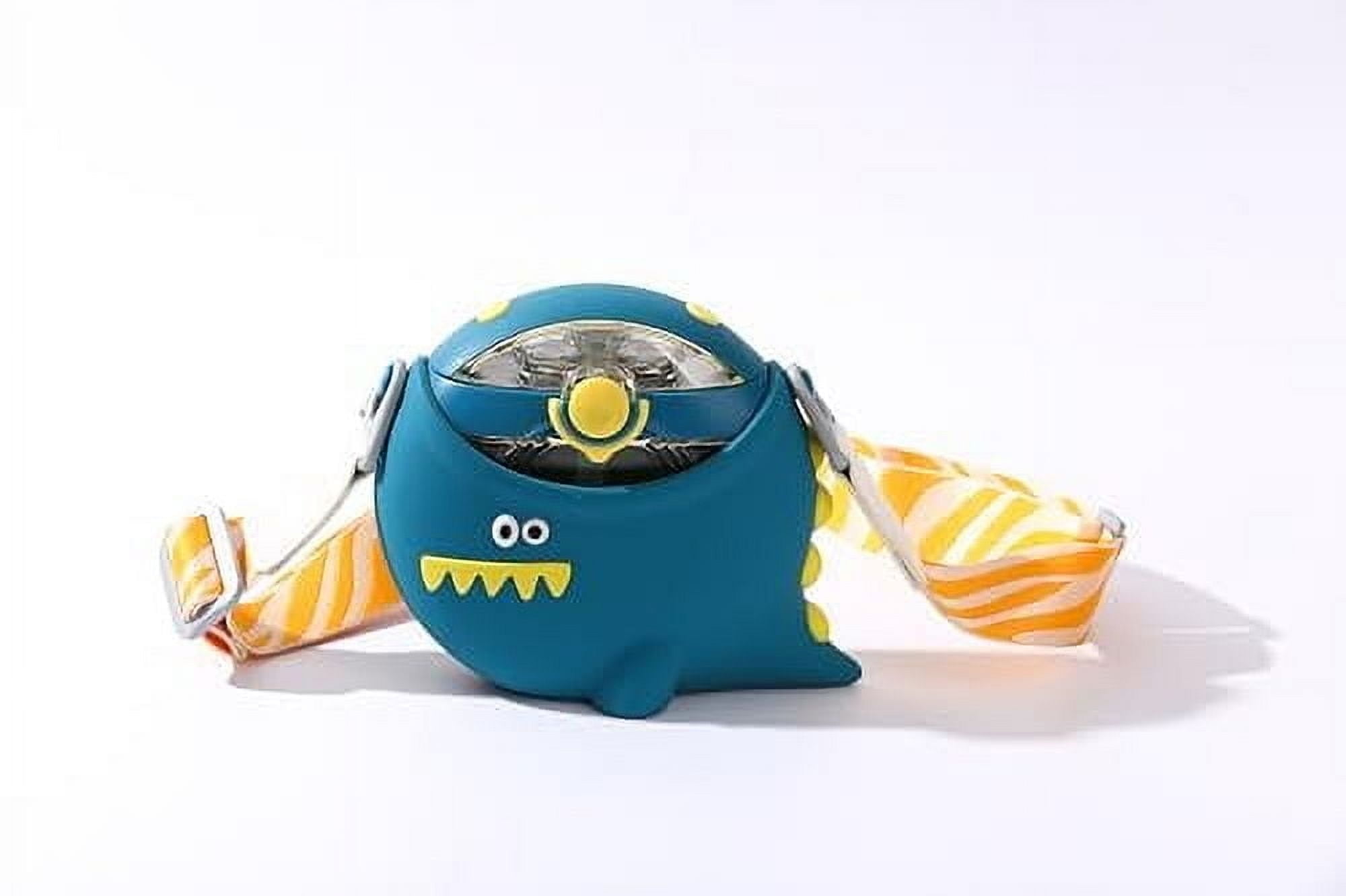 Cocosmile Dinosaur Straw Round Kids Water Bottle 21.3oz (Blue ...