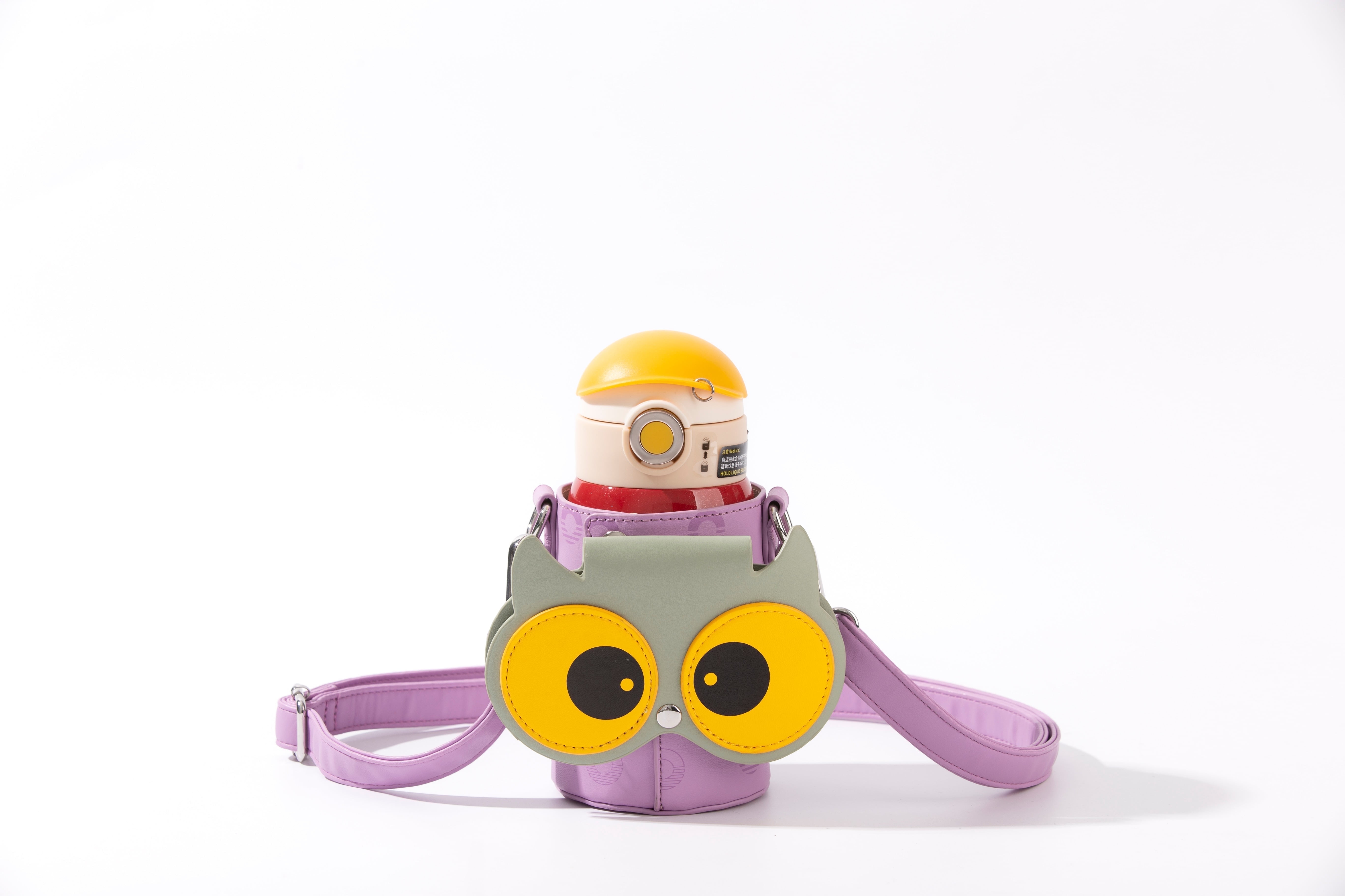 Cocosmile Owl Eye Direct Drinking Thermos Cup With Sleeve 17oz (Purple ...