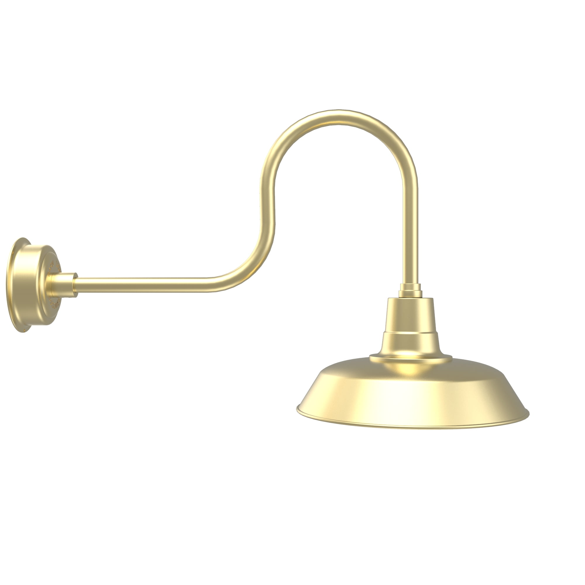 Cocoweb 16" Vintage LED Gooseneck Light in Brass with Industrial Arm ...