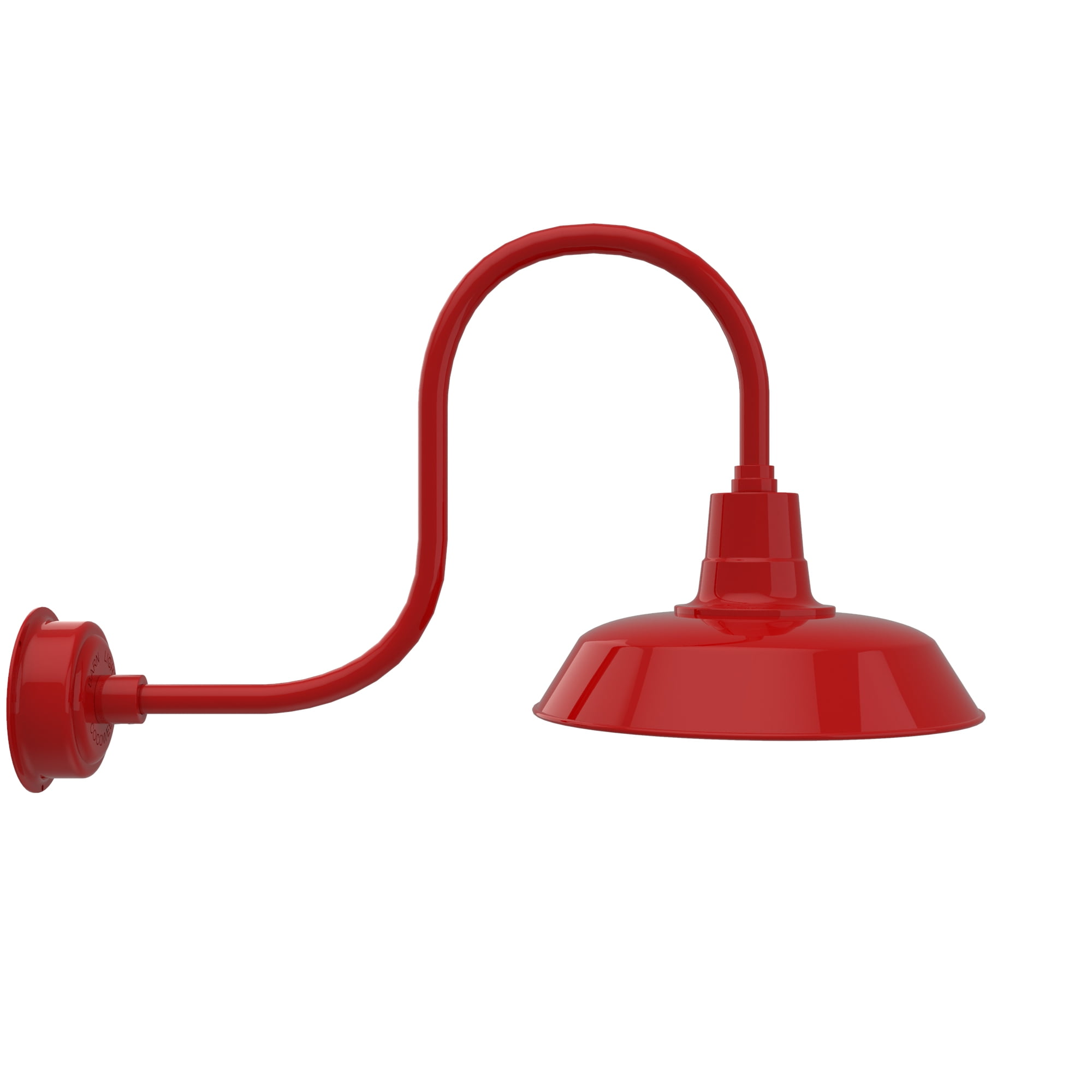 Cocoweb 16 inch Vintage LED Barn Light in Red with Antique Arm ...