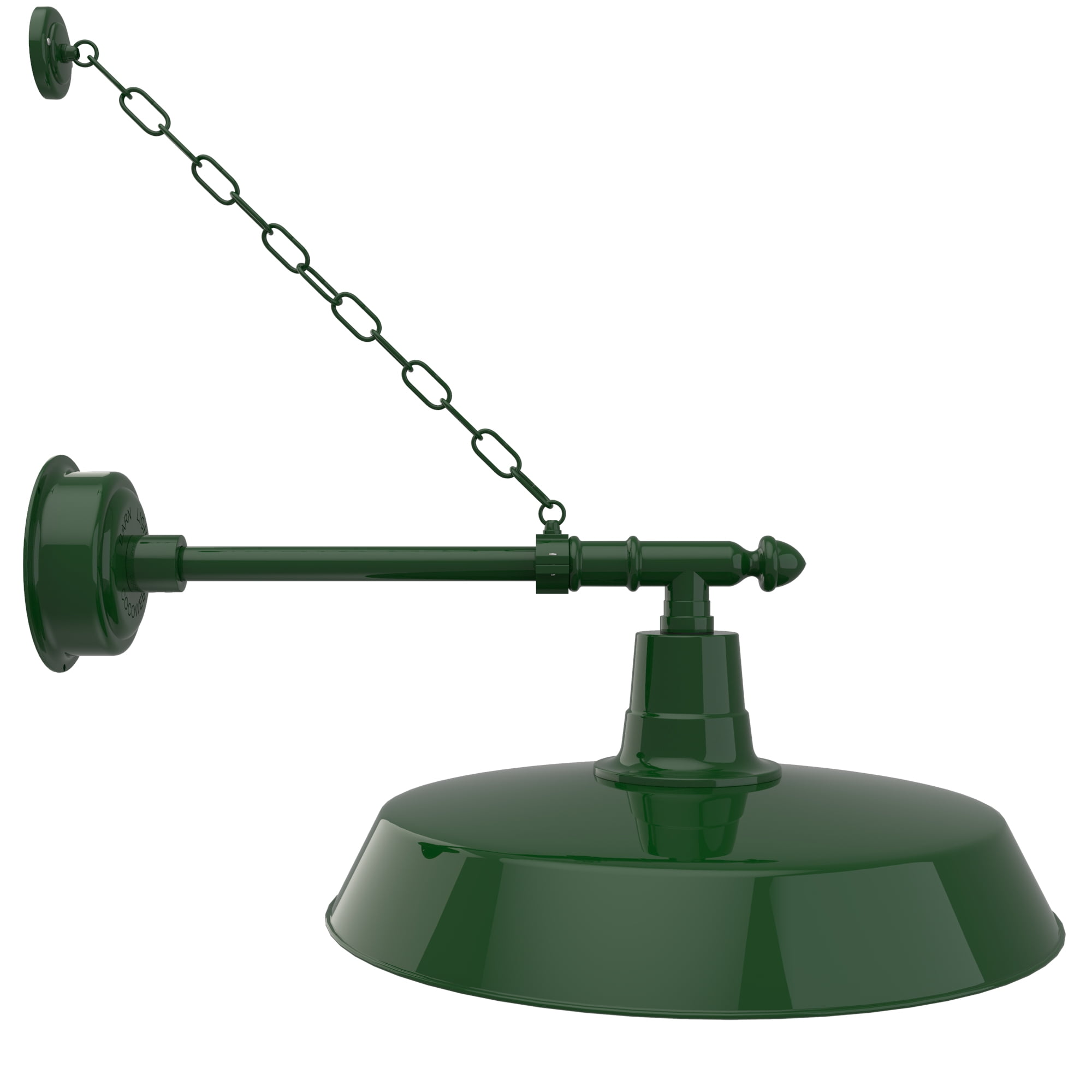 Cocoweb 22" Vintage LED Barn Light in Green with Victorian Arm and ...