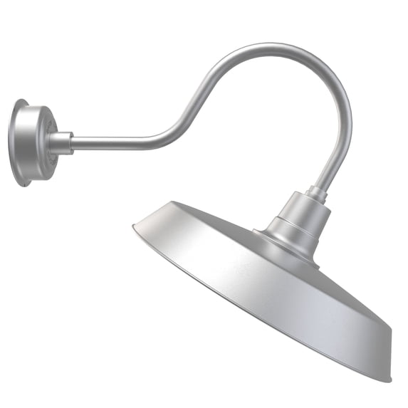 Cocoweb 22 inch Vintage LED Barn Light in Silver with Modern Arm ...