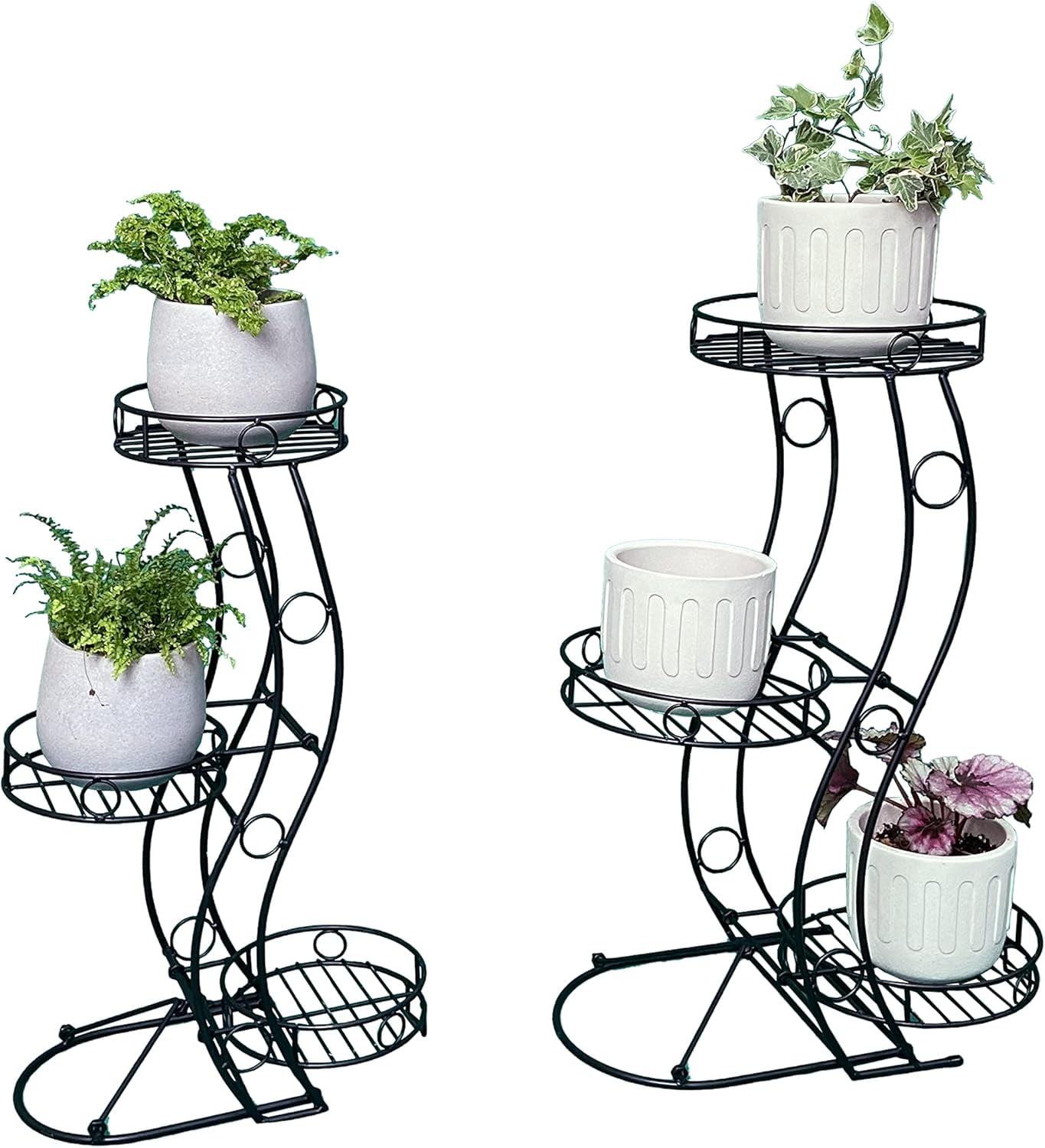 Cocoyard Three Flower Pot Collapsible Plant Stand Patio Stand Holder ...