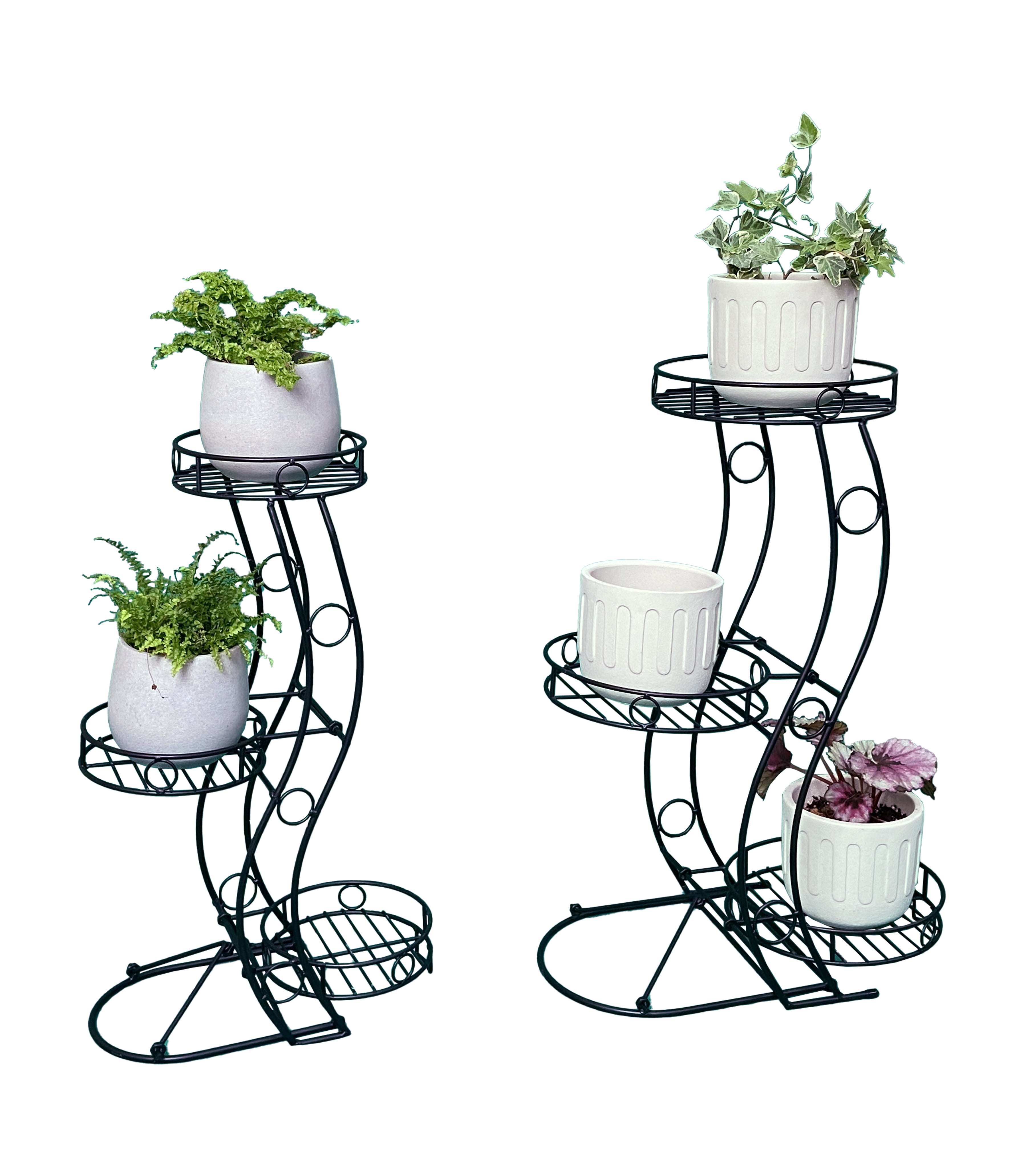 Cocoyard Three Flower Pots Collapsible Plant Stands, No Assembly Tools ...