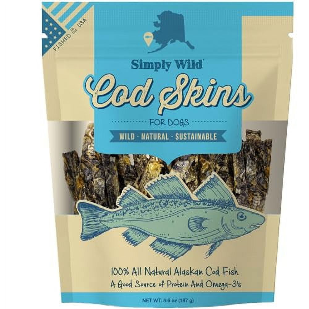 Cod Skins Alaskan Cod Fish Training Treats for Dogs-Dehydrated Fish ...