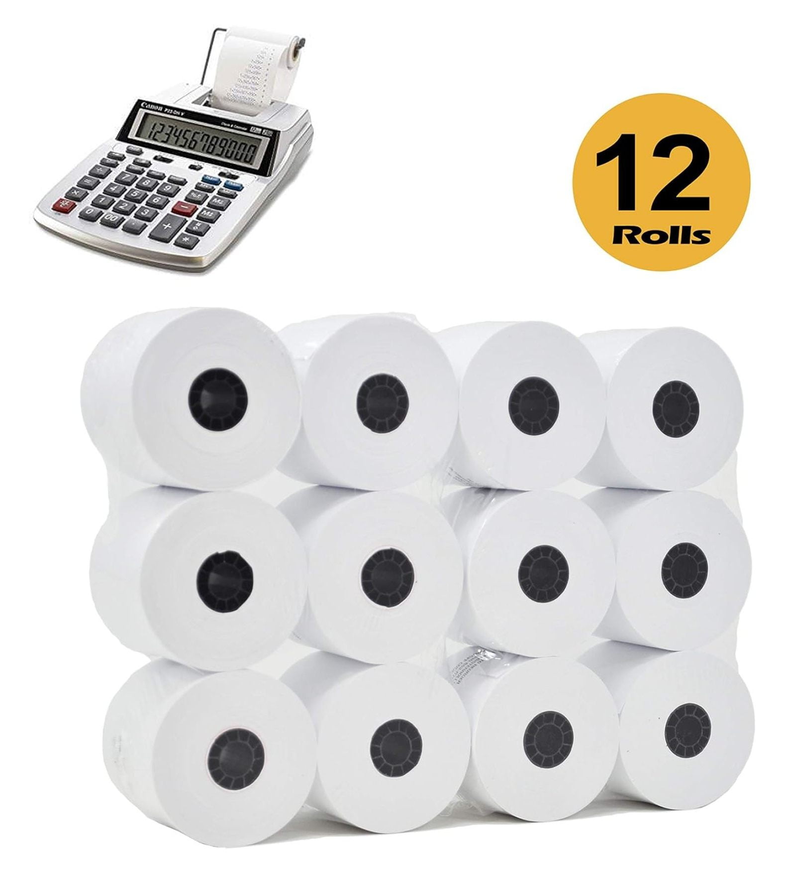 CodYinFI (12 Rolls) 2 1/4 x 150 ft White Adding Machine Tape Paper ...