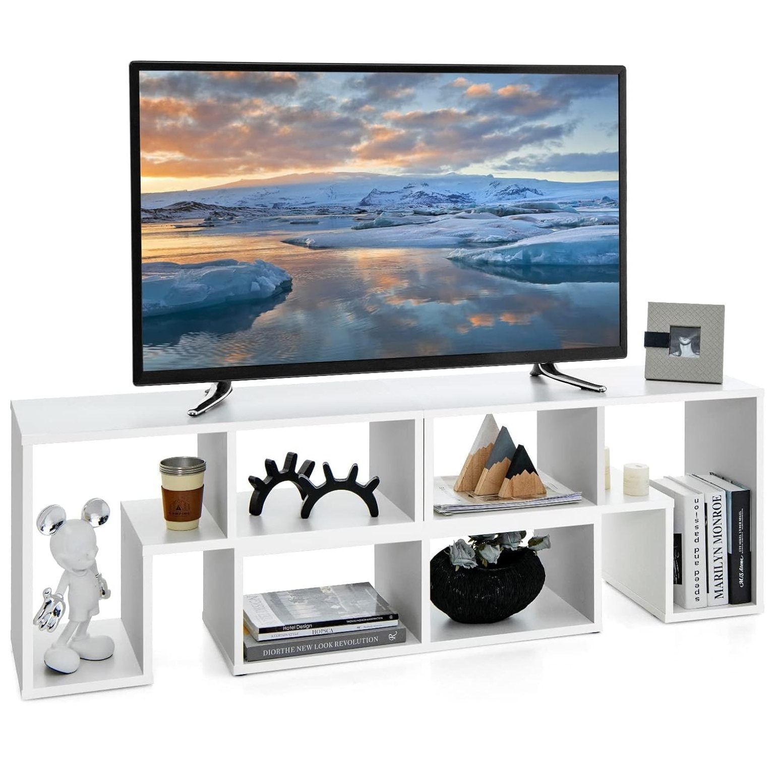 CodYinFI 3 Pieces Cube TV Stand, Modern Entertainment Center for up to ...